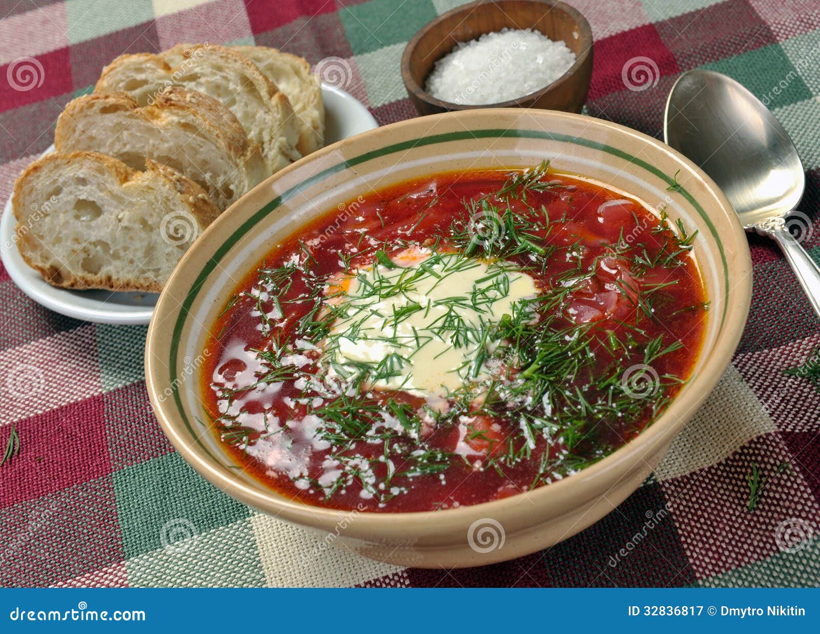 Ukrainian National Red Soup Stock Image - Image of borscht, recipe ...