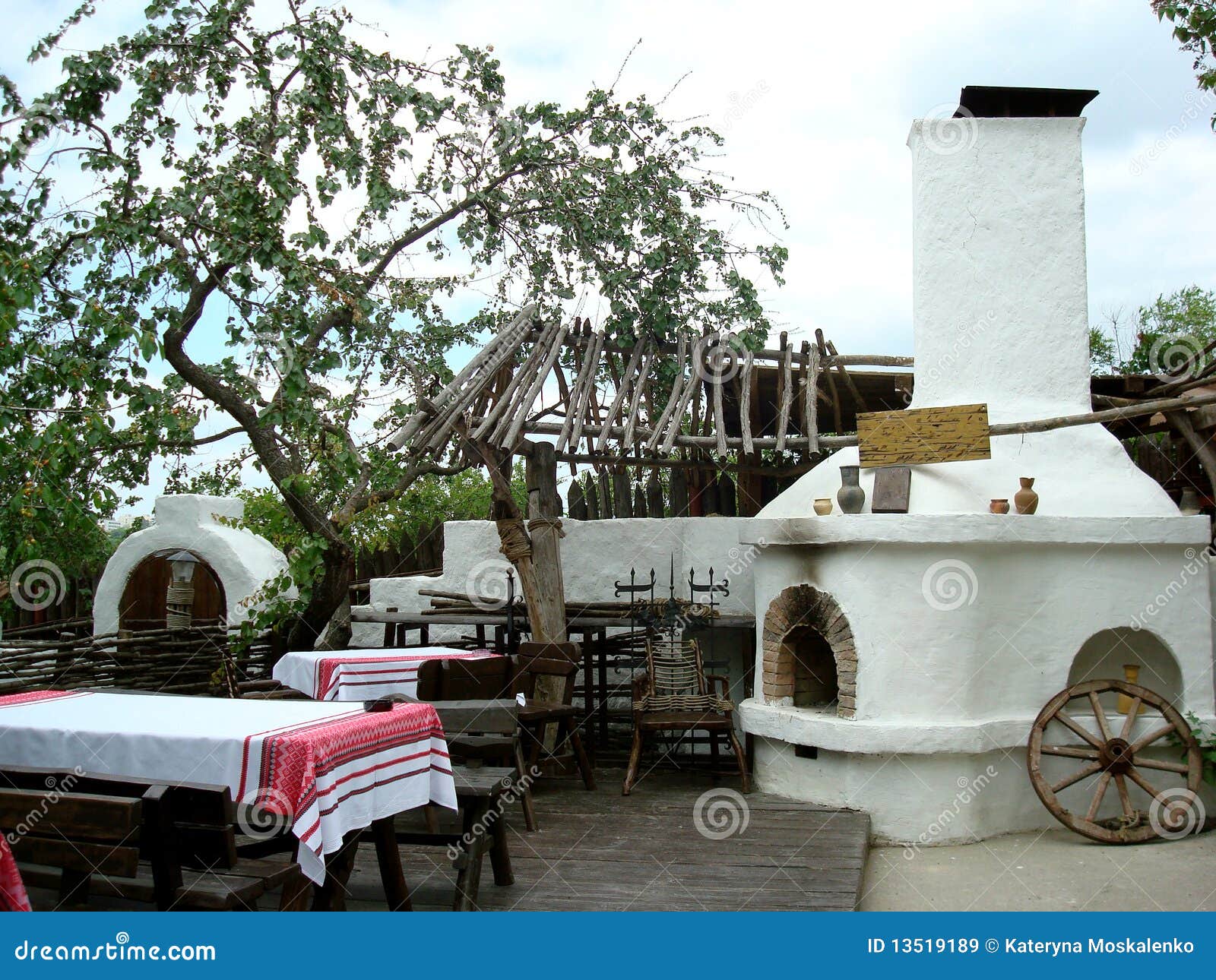 Ukrainian Old-fashioned Scene Stock Image - Image of brown, ethnic ...