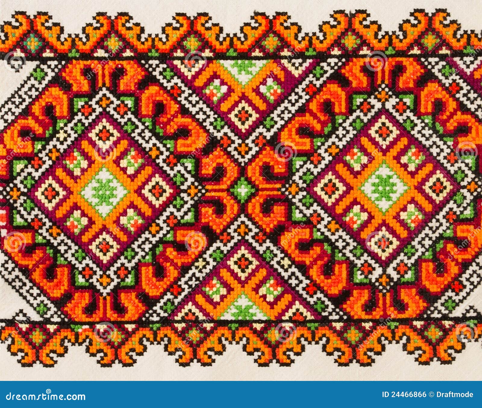 Ukrainian Ornamental Pattern Stock Photo - Image of material ...