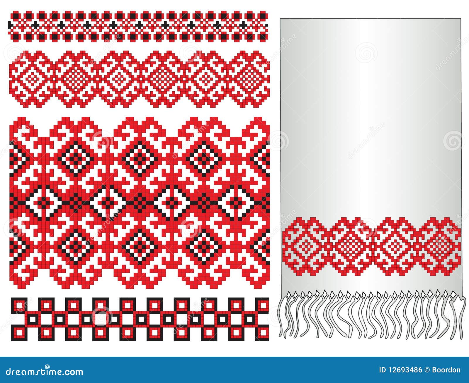 Ukrainian Pattern Embroidery Stock Vector - Illustration of vintage ...