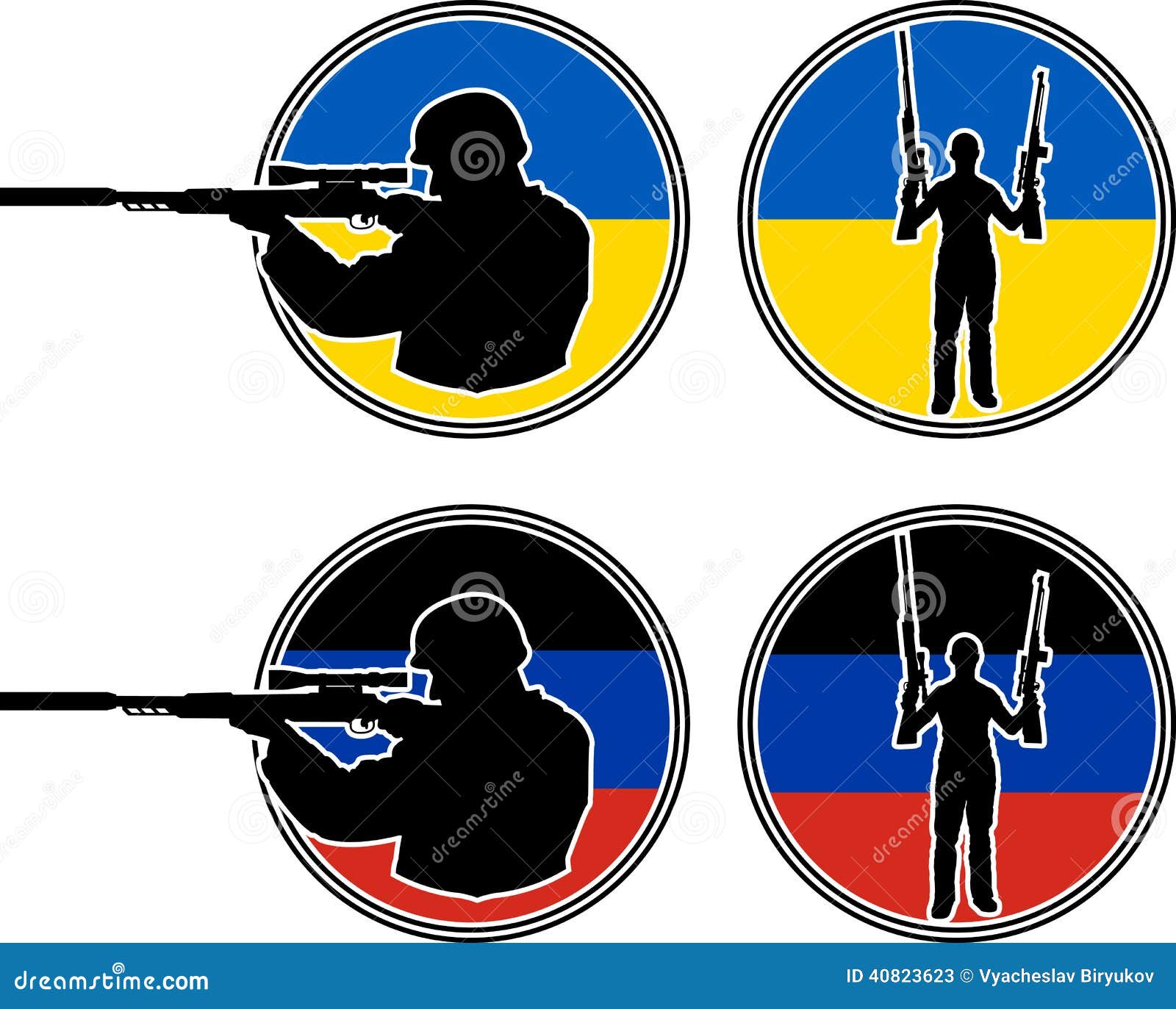 Russian Soldiers Cartoon Vector | CartoonDealer.com #26593113