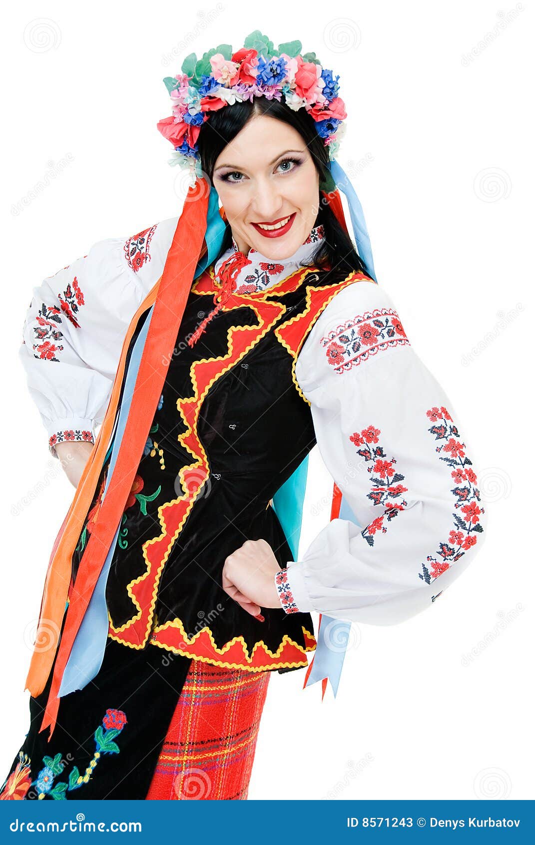 In ukrainian suit stock image. Image of attractive, glam - 8571243