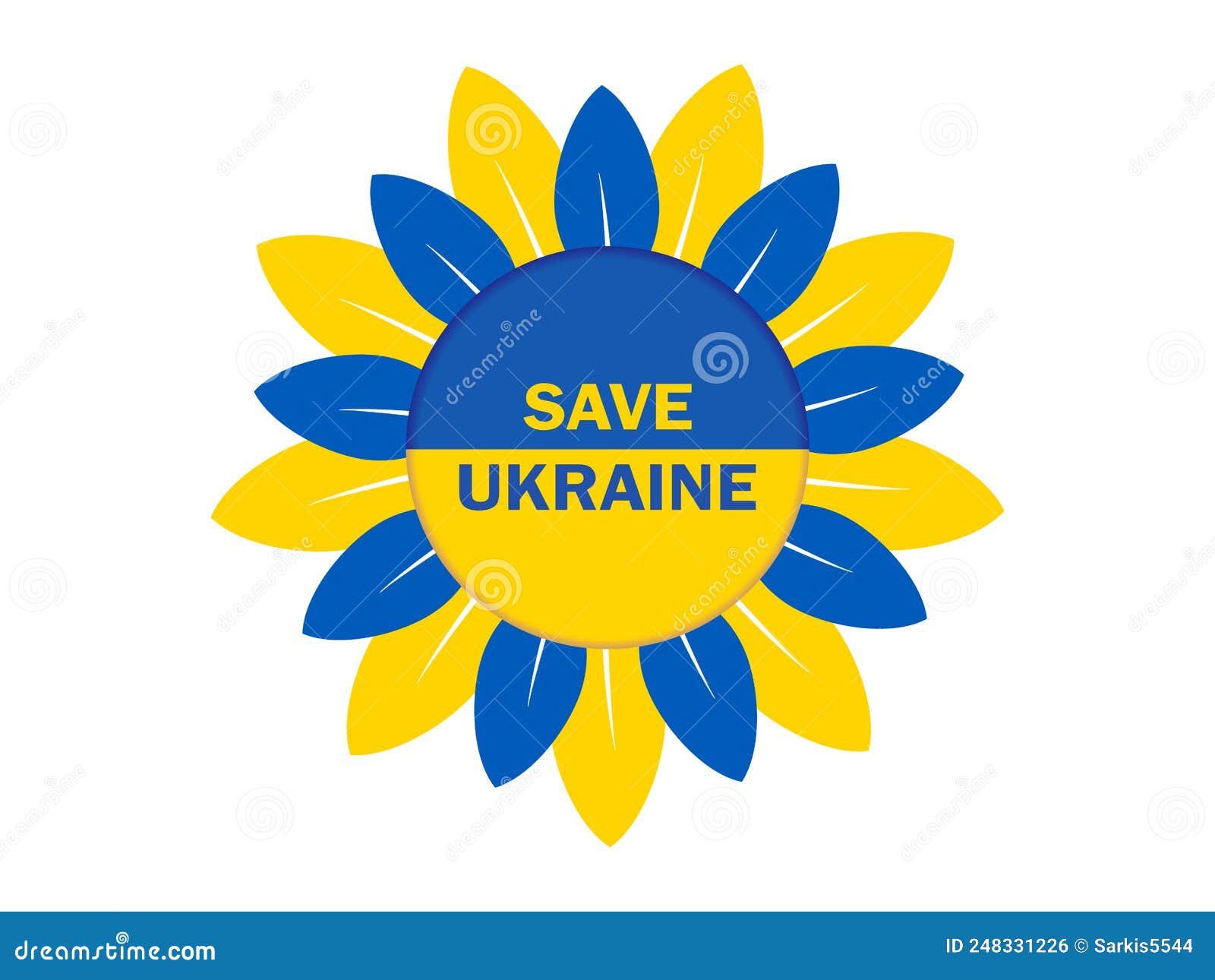 Ukrainian Sunflower, Symbol of Save Ukraine Stock Vector - Illustration ...