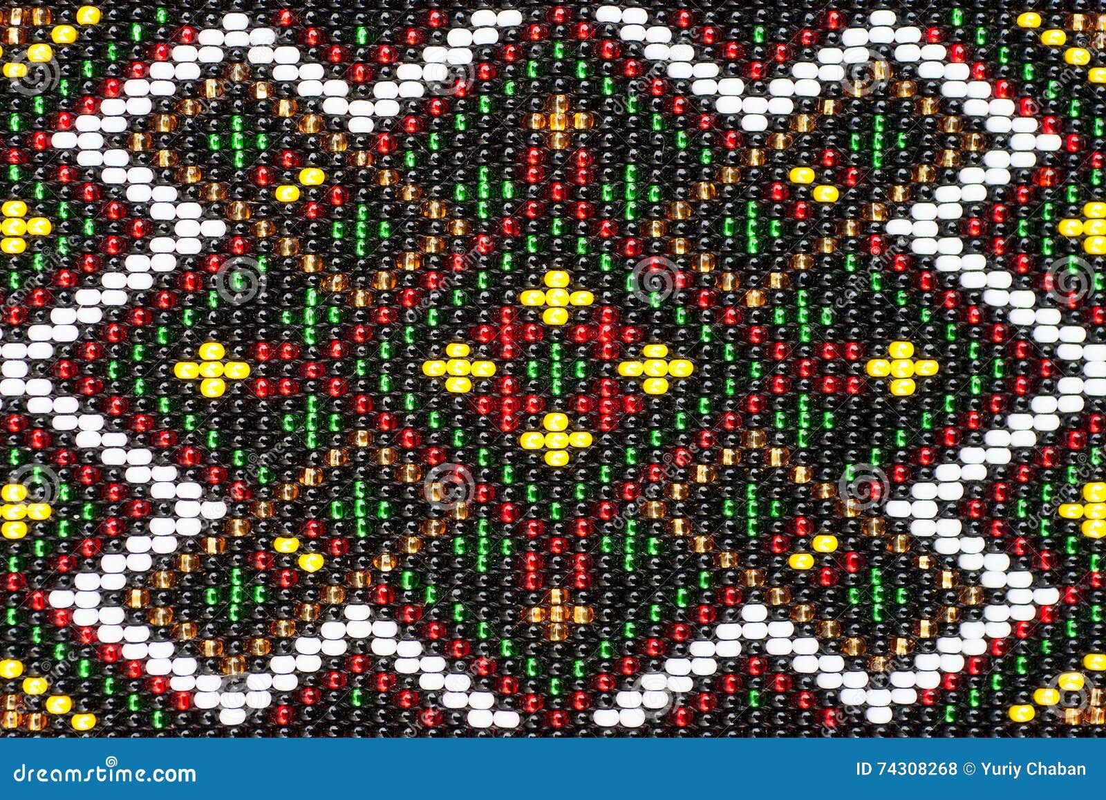 Ukrainian Traditional Beads Pattern Stock Photo - Image of necklace ...