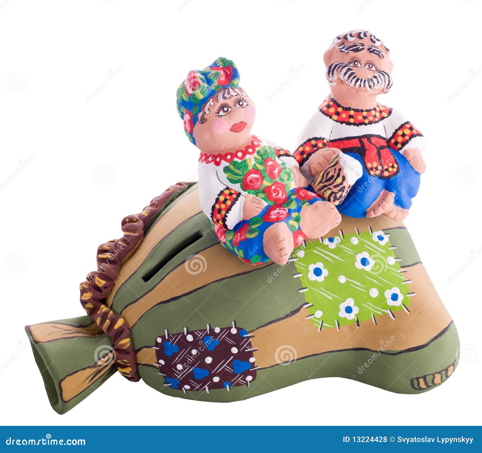Ukrainian Traditional Pottery Ceramics with Text Stock Photo - Image of ...