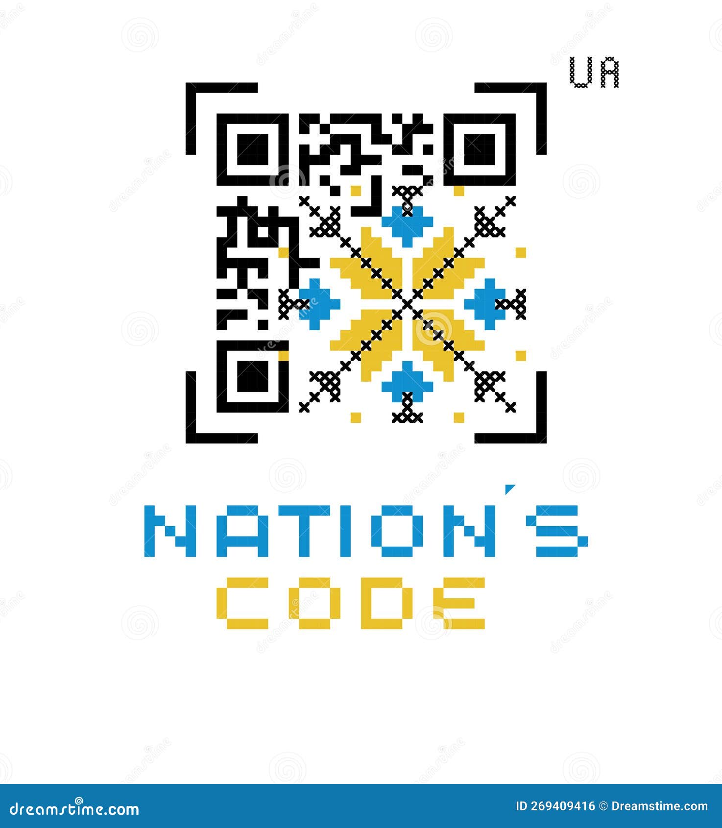 Ukrainian Vector Folk Pattern. Ethnic Sign, Element, Logo, Qr Code ...