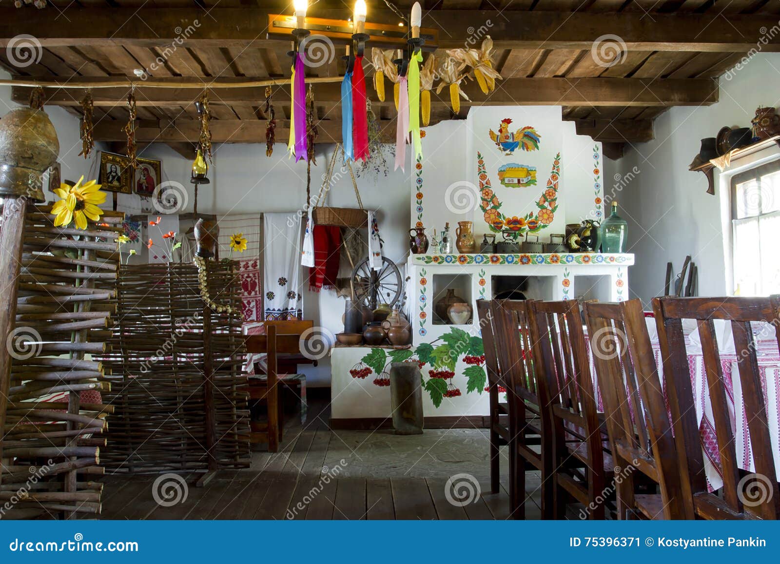 Ukrainian vintage interior editorial photo. Image of kitchen - 75396371