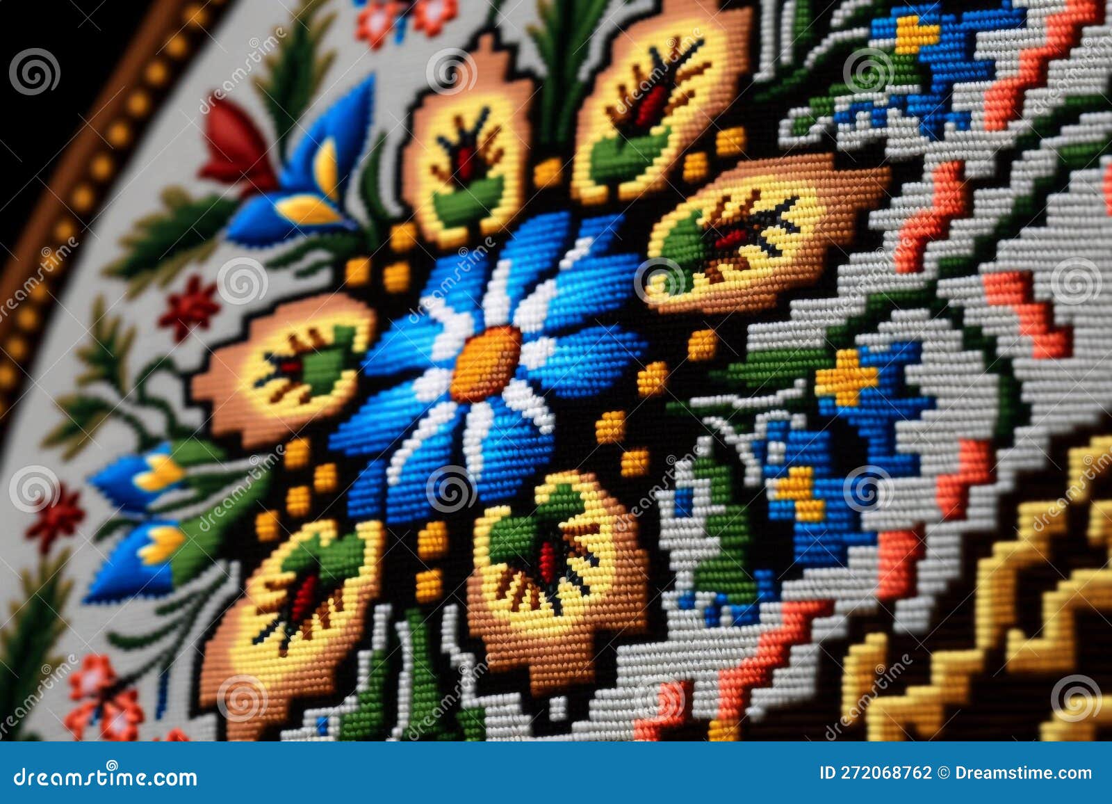 Ukrainian Vyshyvanka, Handmade Embroidery on Fabrics with Colored ...