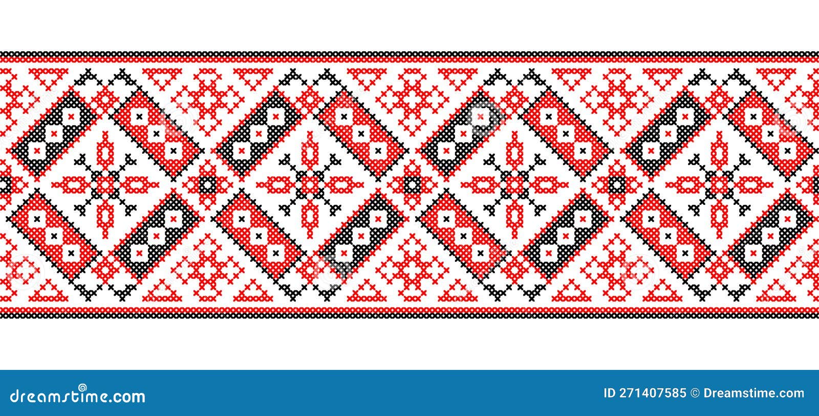 Ukrainian Vyshyvanka Geometric Vector Ornament, Border, Pattern ...