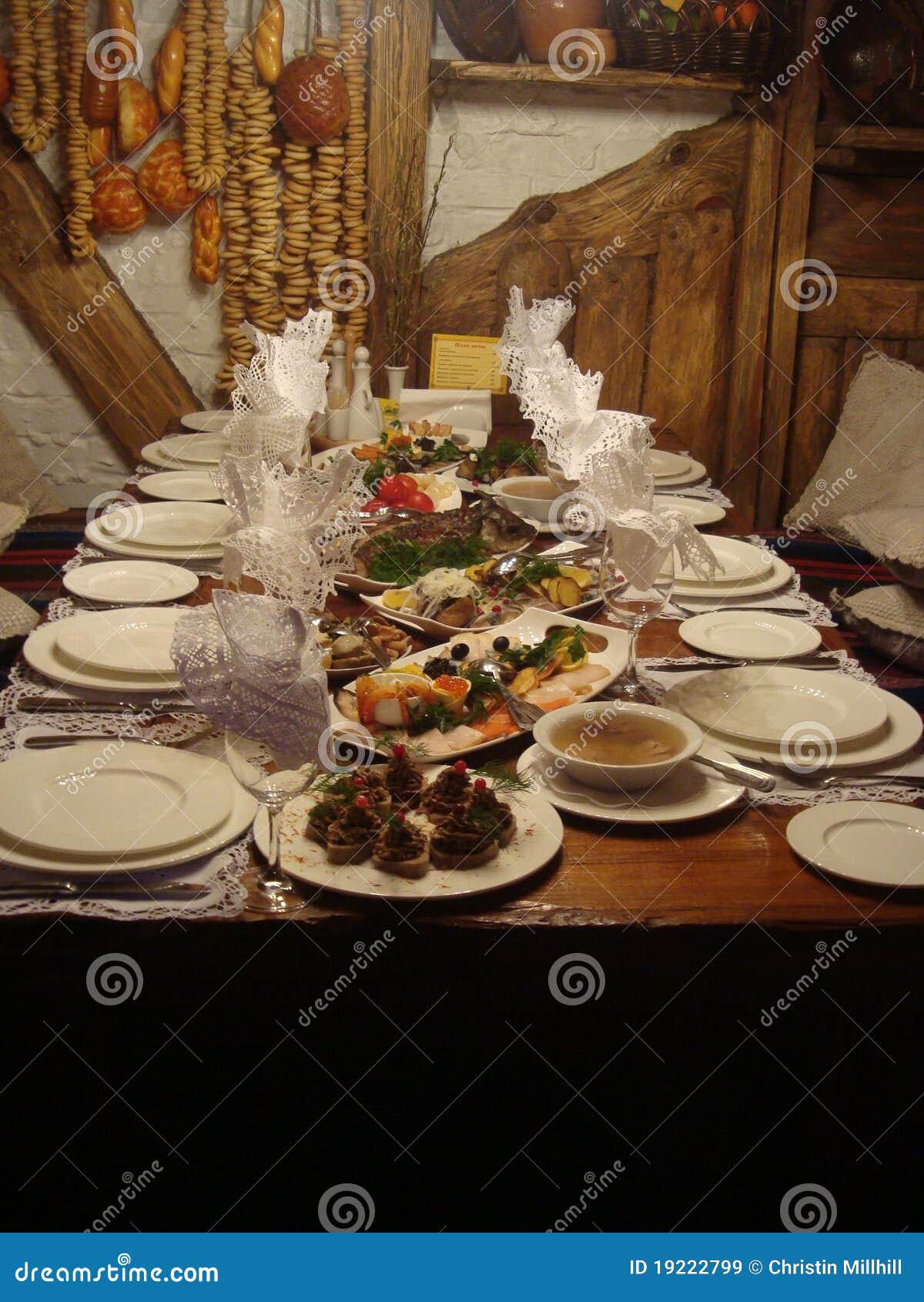 Ukranian Dinner editorial stock image. Image of celebration - 19222799