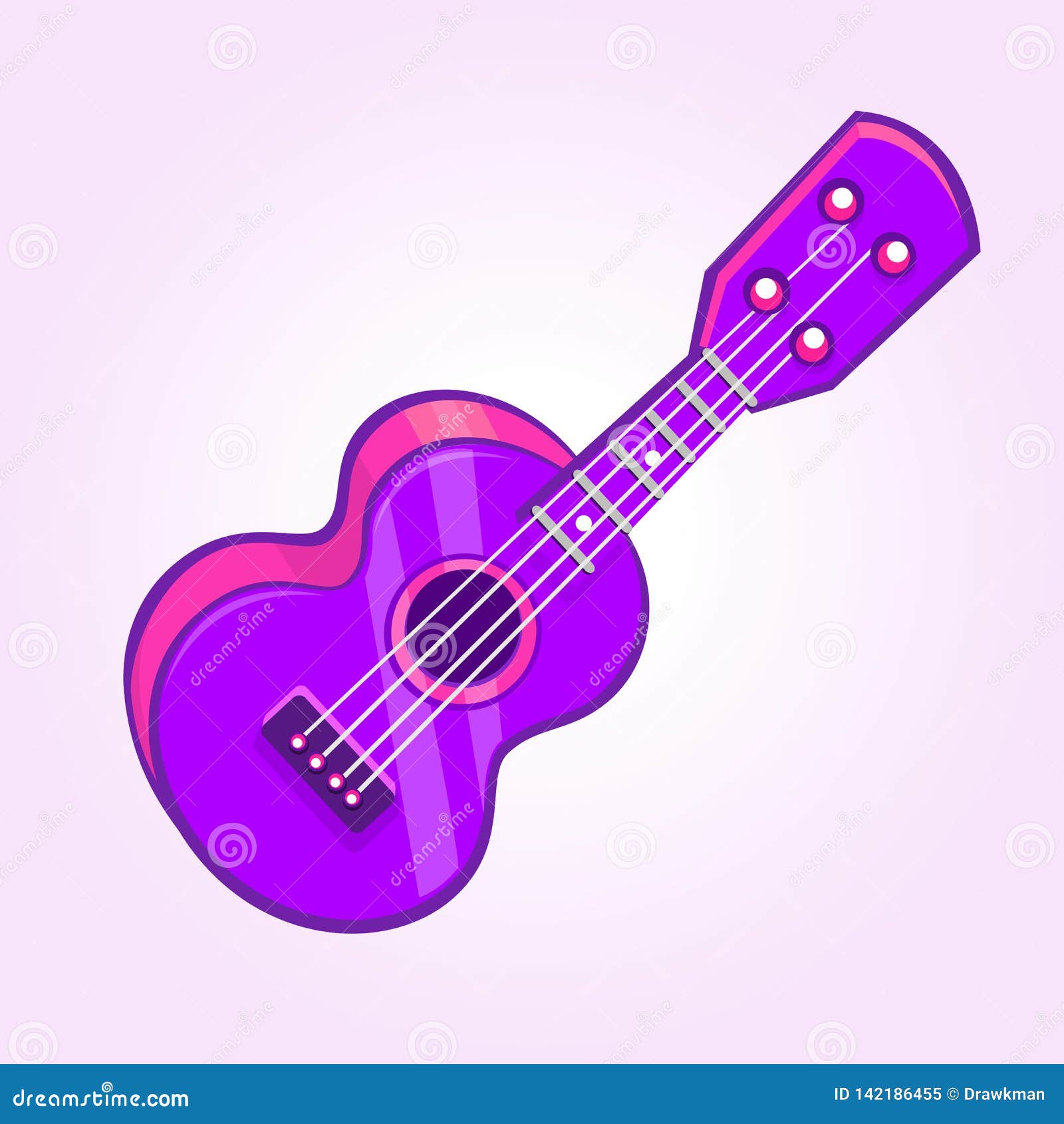 Cartoon Ukulele Illustration Clipart Stock Vector Illustration Of