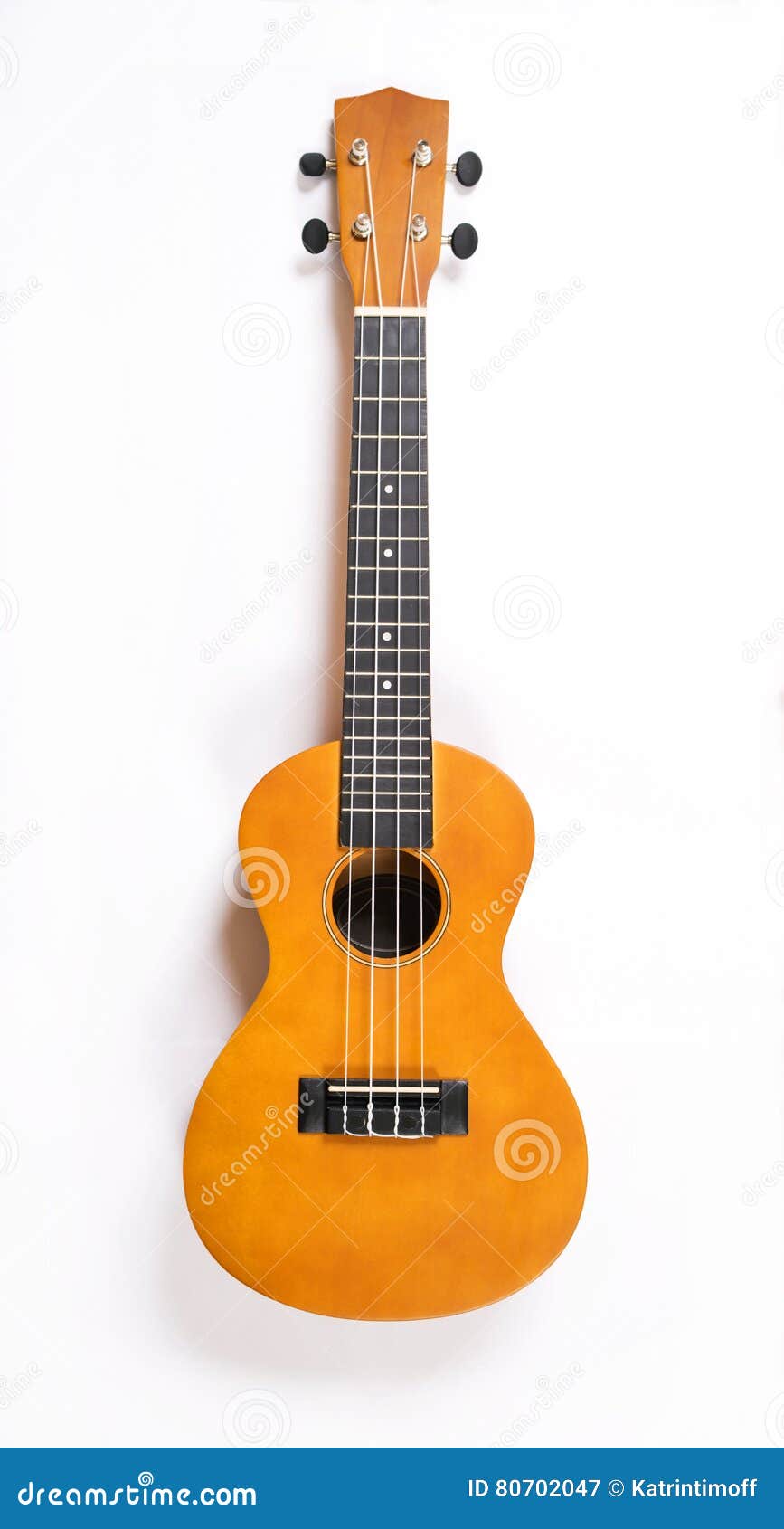 Ukulele Close Up in White Background. Stock Image - Image of close ...