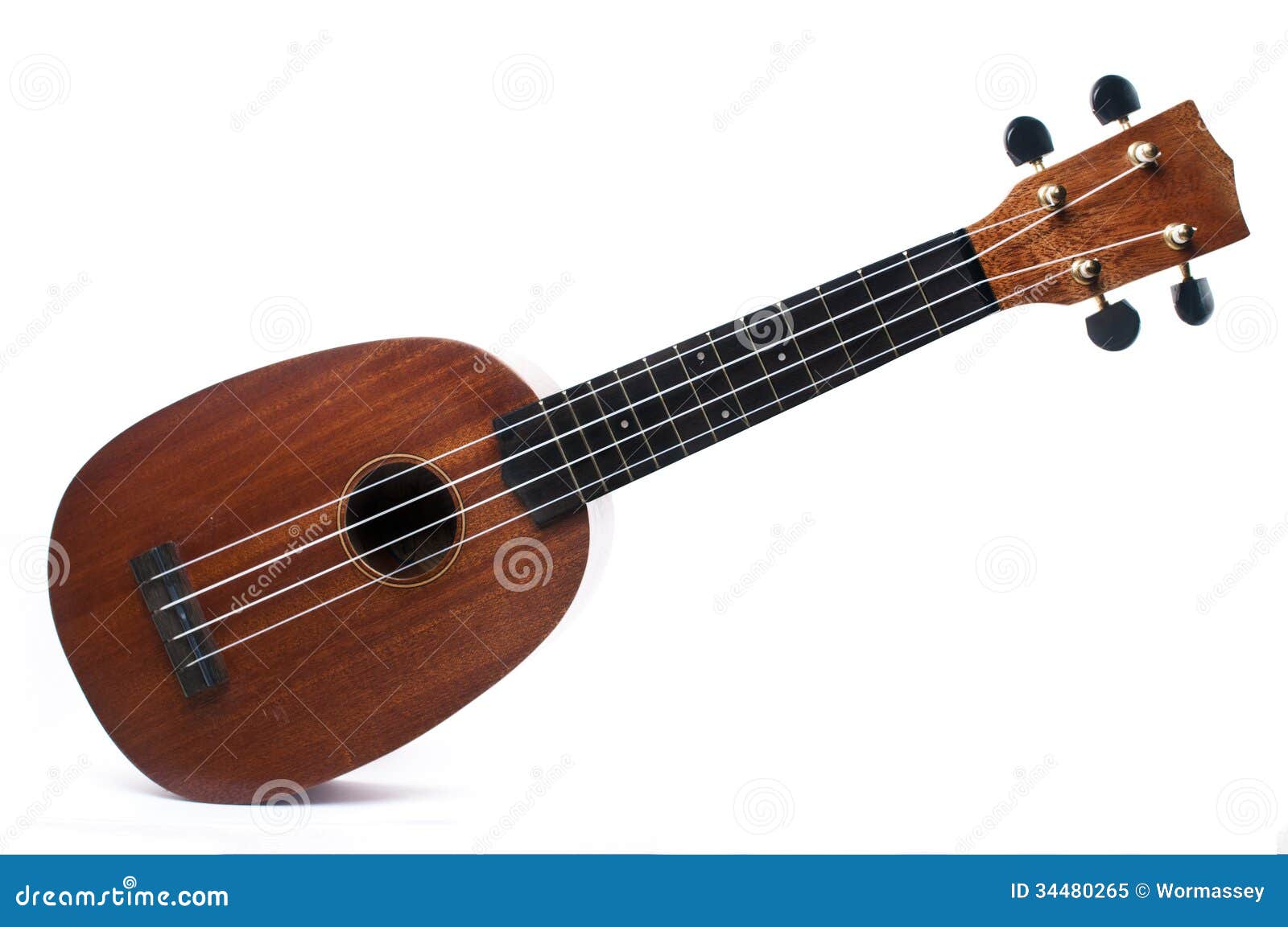 Ukulele On Isolated Background Stock Image - Image of musician ...
