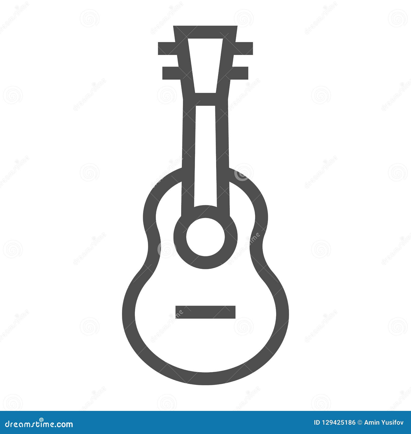 Ukulele Line Drawing Cartoon Style. String Instrument Ukulele Clipart ...