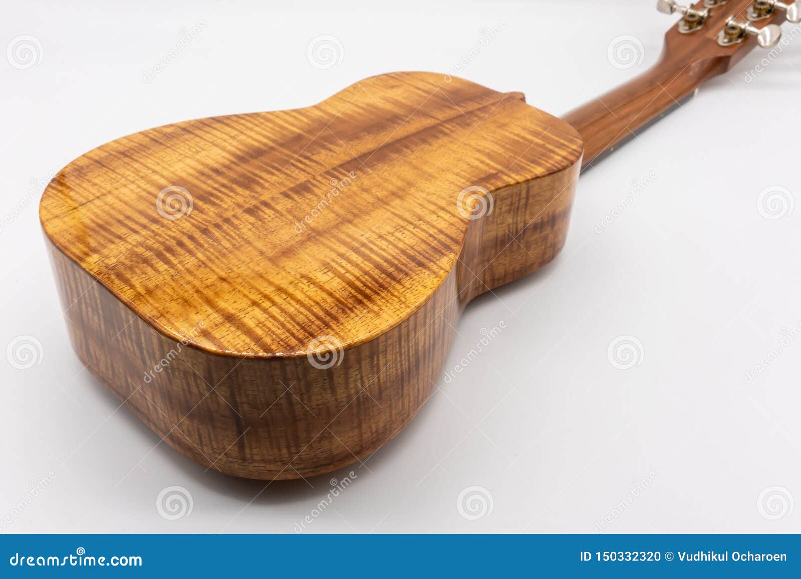 Ukulele with Side Soundhole Isolated on White Background Stock Photo ...