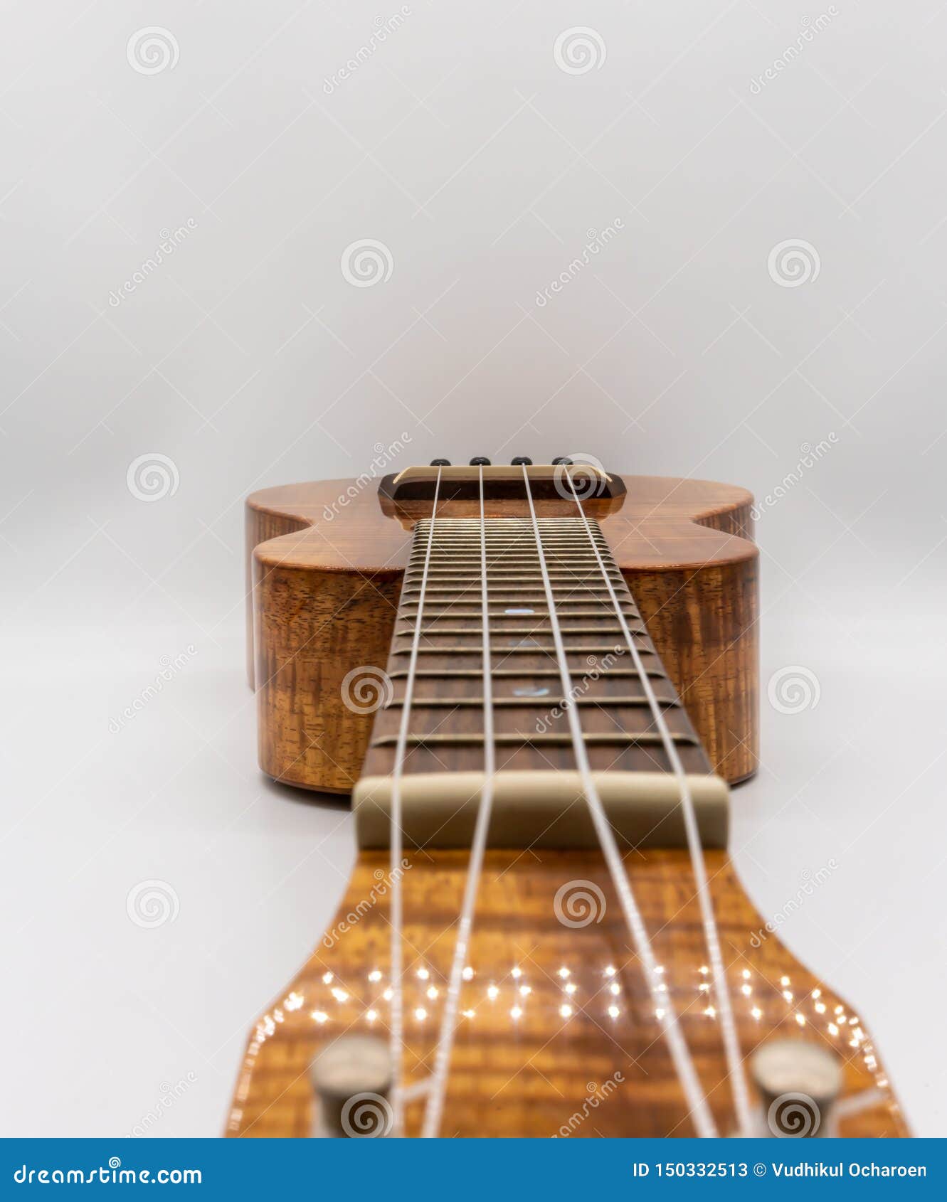Ukulele with Side Soundhole Isolated on White Background Stock Image ...