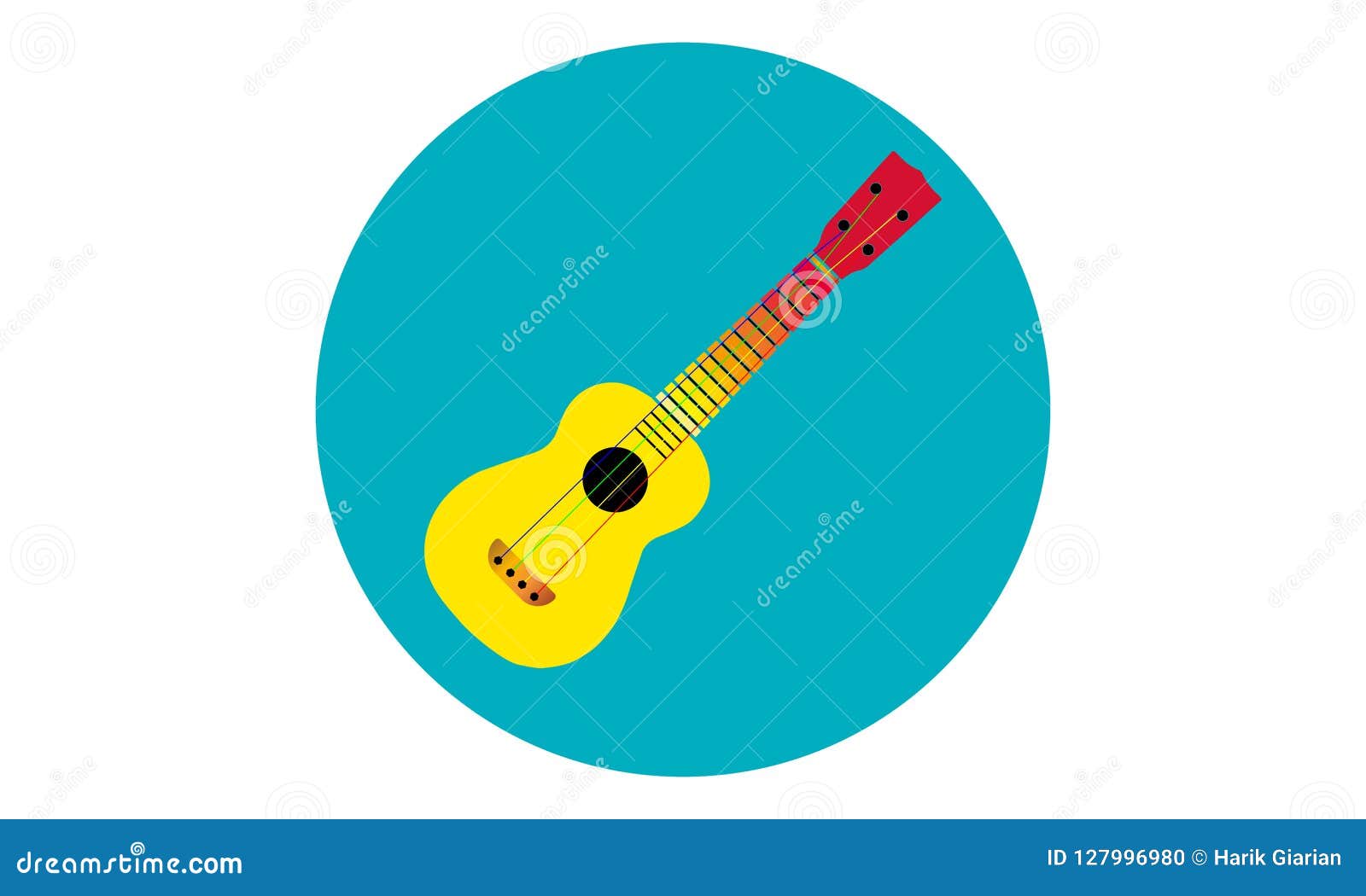 Ukulelesymbol vektor illustrationer. Illustration av bild - 127996980
