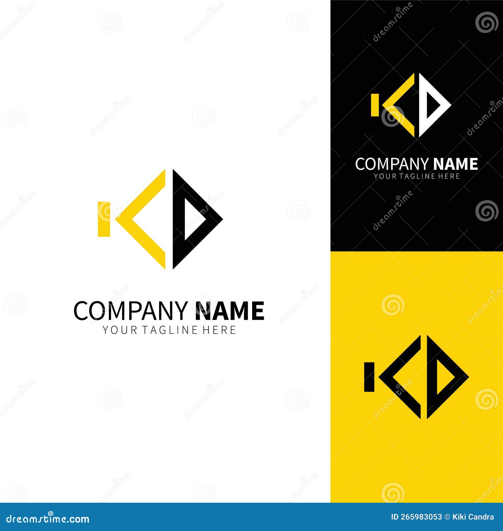Letter KD Logo Design Template Stock Vector - Illustration of document ...