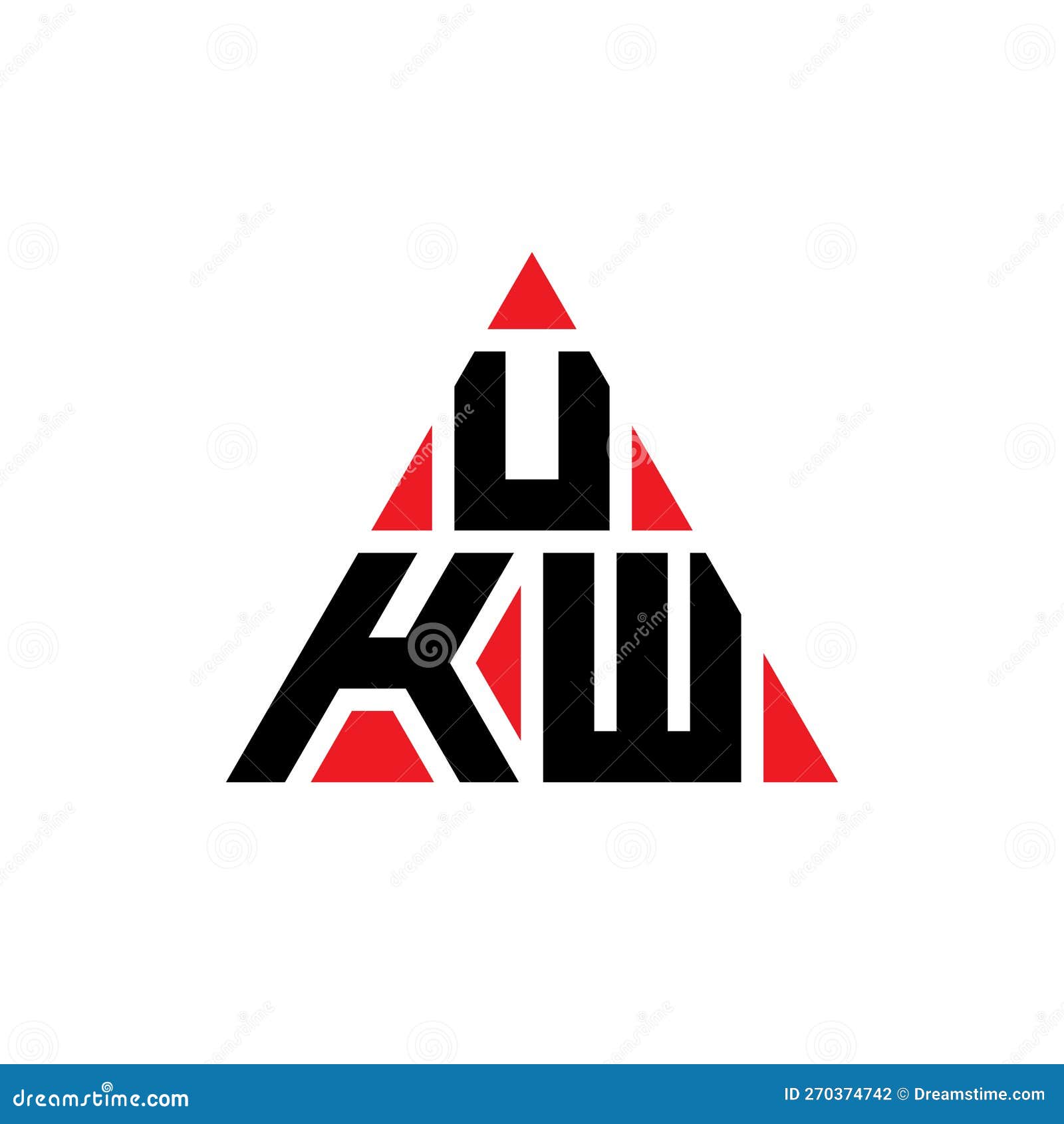 UKW Triangle Letter Logo Design with Triangle Shape. UKW Triangle Logo ...