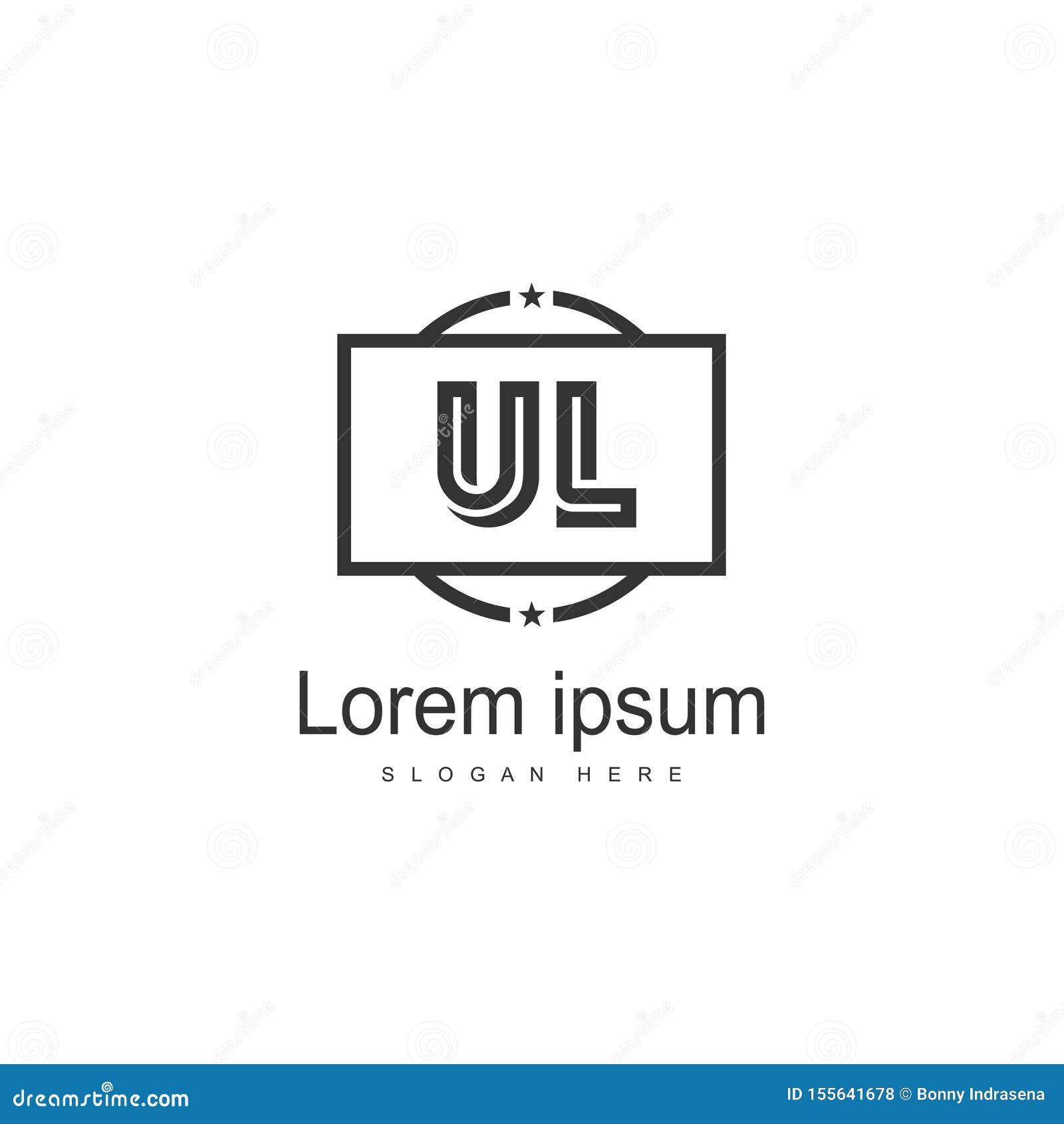 UL Letter Logo Design. Creative Modern UL Letters Icon Illustration ...
