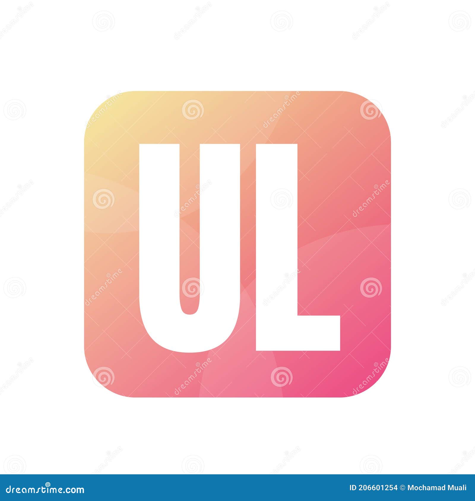 UL Letter Logo Design with Simple Style Stock Vector - Illustration of ...