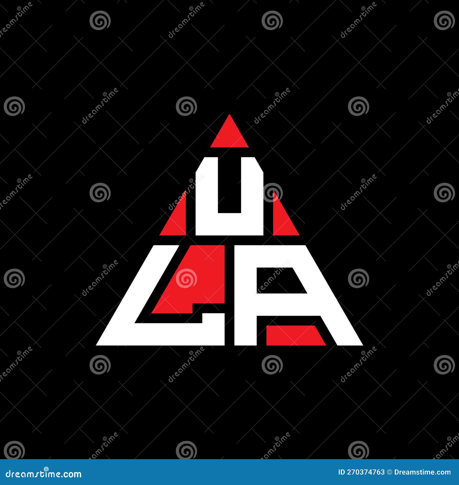 ULA Triangle Letter Logo Design with Triangle Shape. ULA Triangle Logo ...