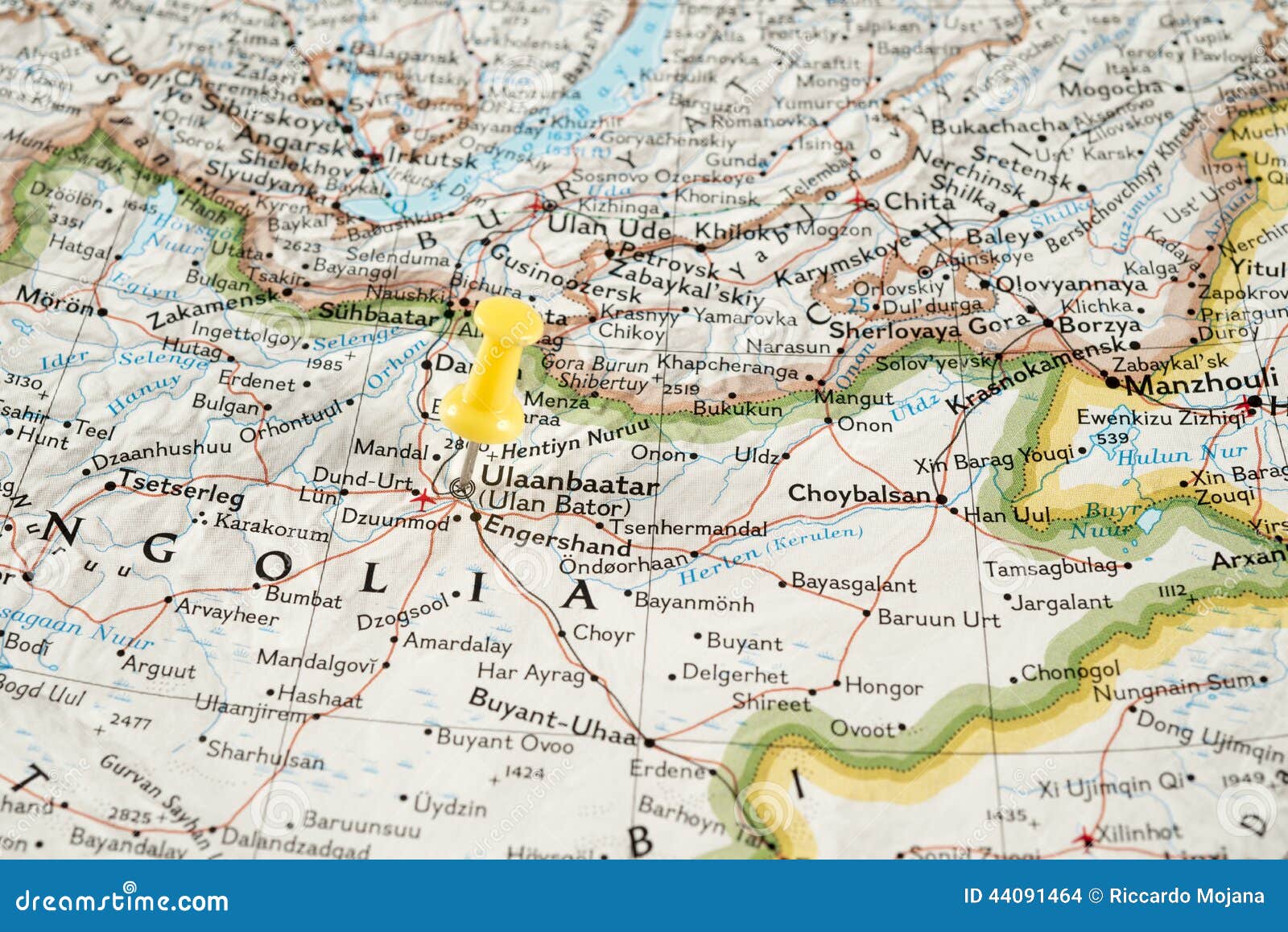 Ulaanbaatar map stock photo. Image of city, classic, focus - 44091464