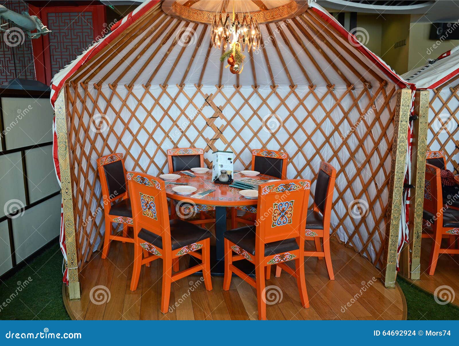 Ulaanbaatar, Mongolia - Dec, 02 2015: Interior of National Mongolian ...