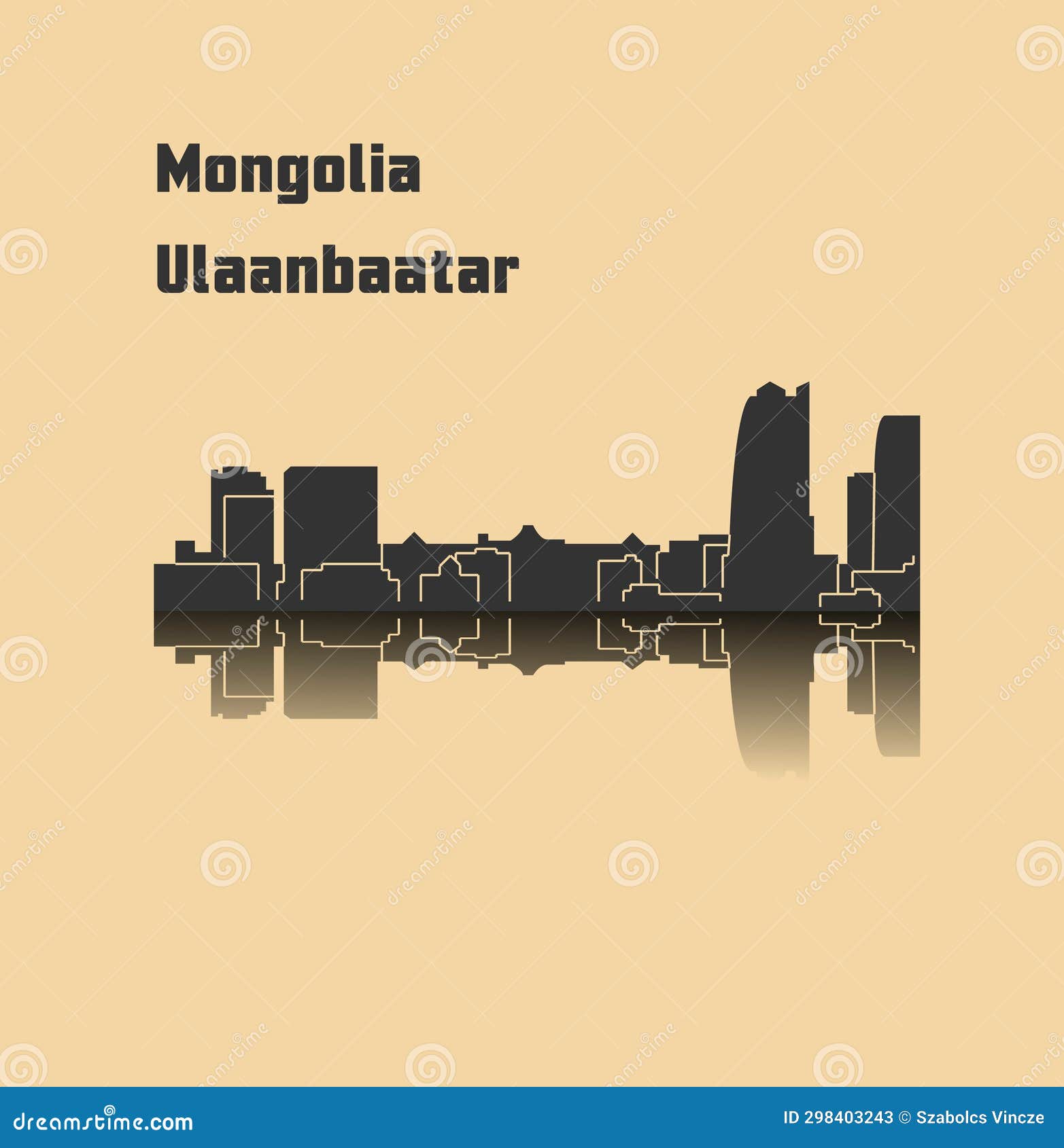Ulan Bator Map In Mongolia. Vector Map Of Mongolia. Regions Map Of ...