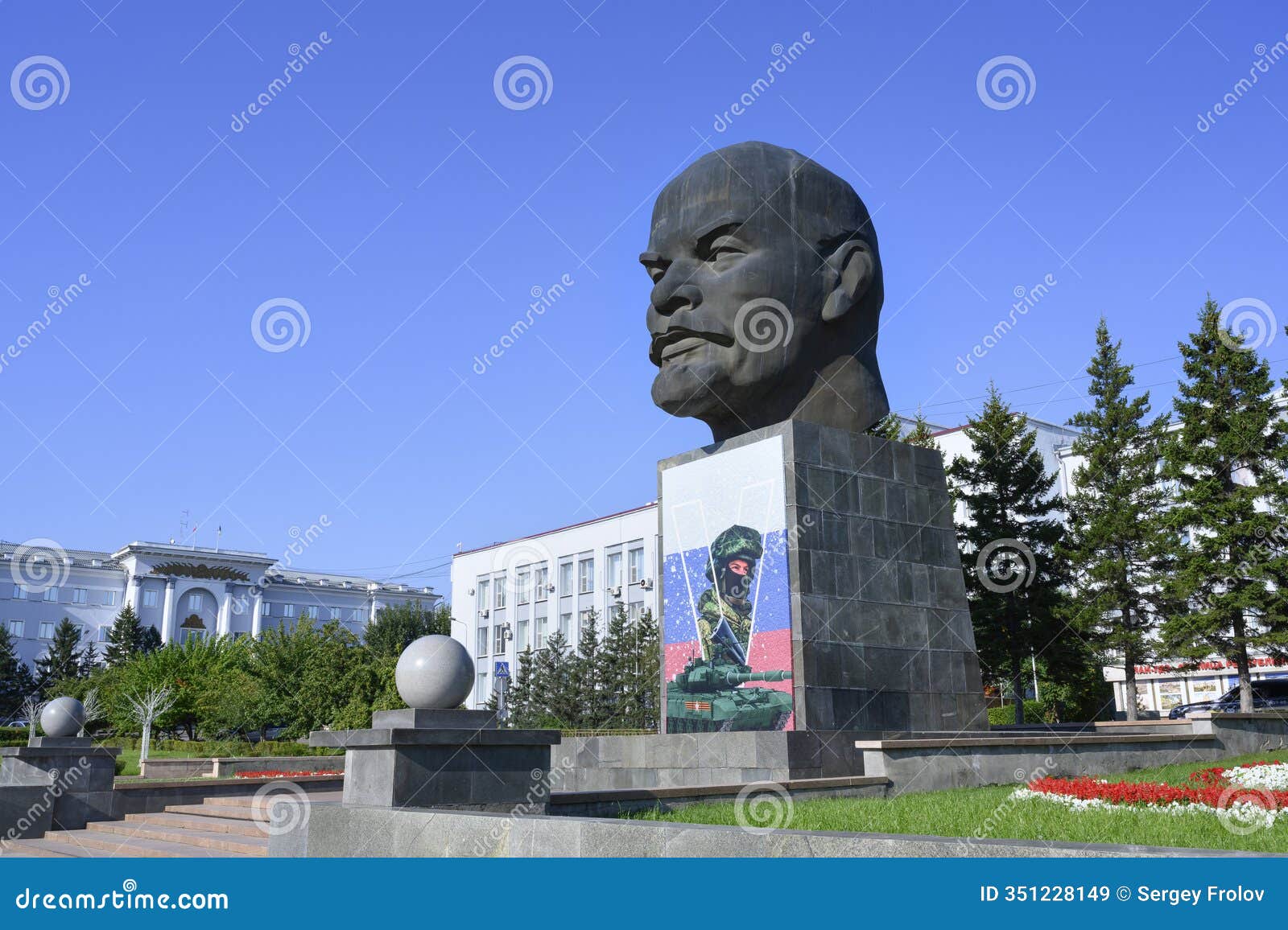 ULAN-UDE, RUSSIA - AUGUST 11, 2024. Monument in the Form of Lenin S ...