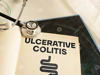 Ulcerative Colitis is Shown Using the Text and Picture of Intestine in ...