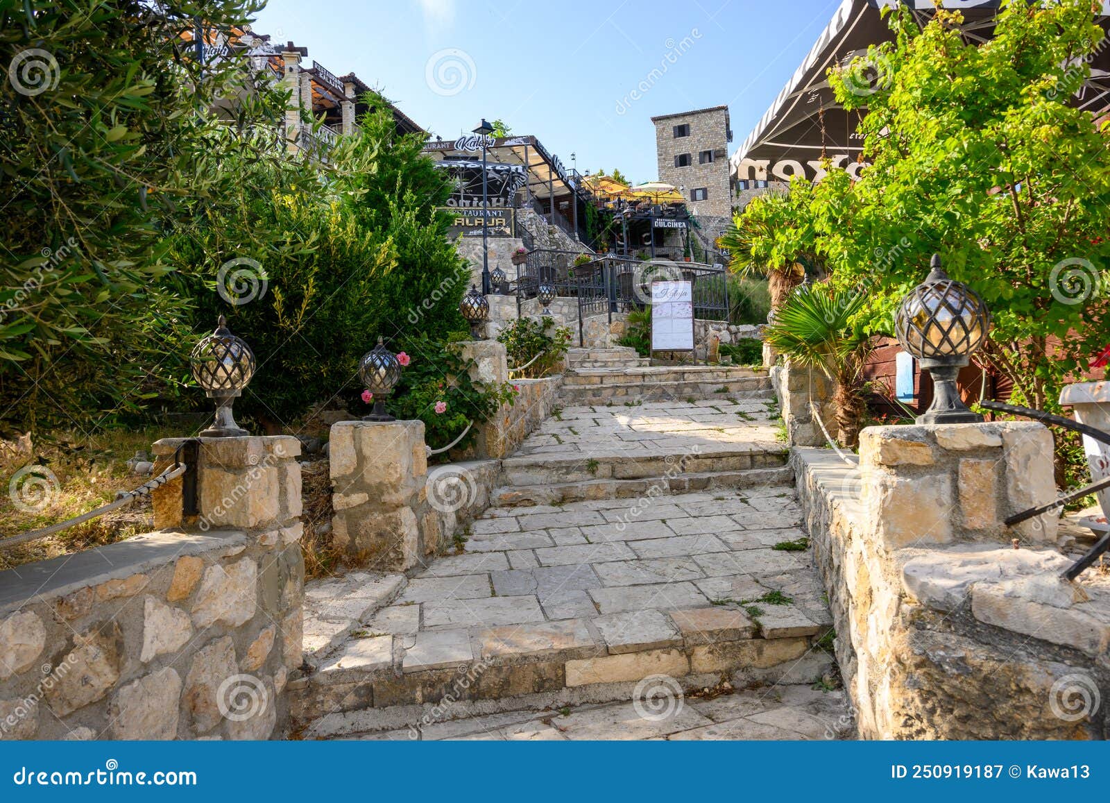 Architecture of Ulcinj Old Town in Montenegro Editorial Photography ...