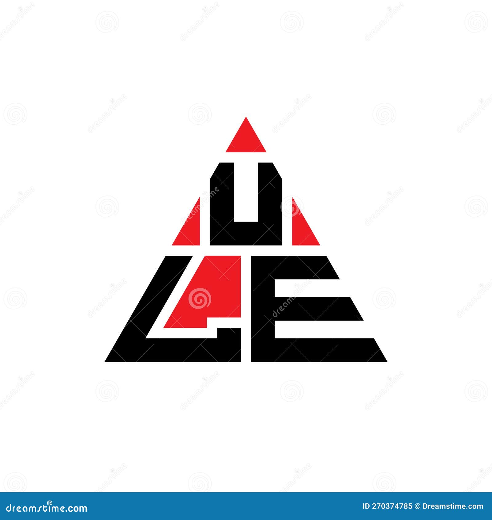 ULE Triangle Letter Logo Design with Triangle Shape. ULE Triangle Logo ...