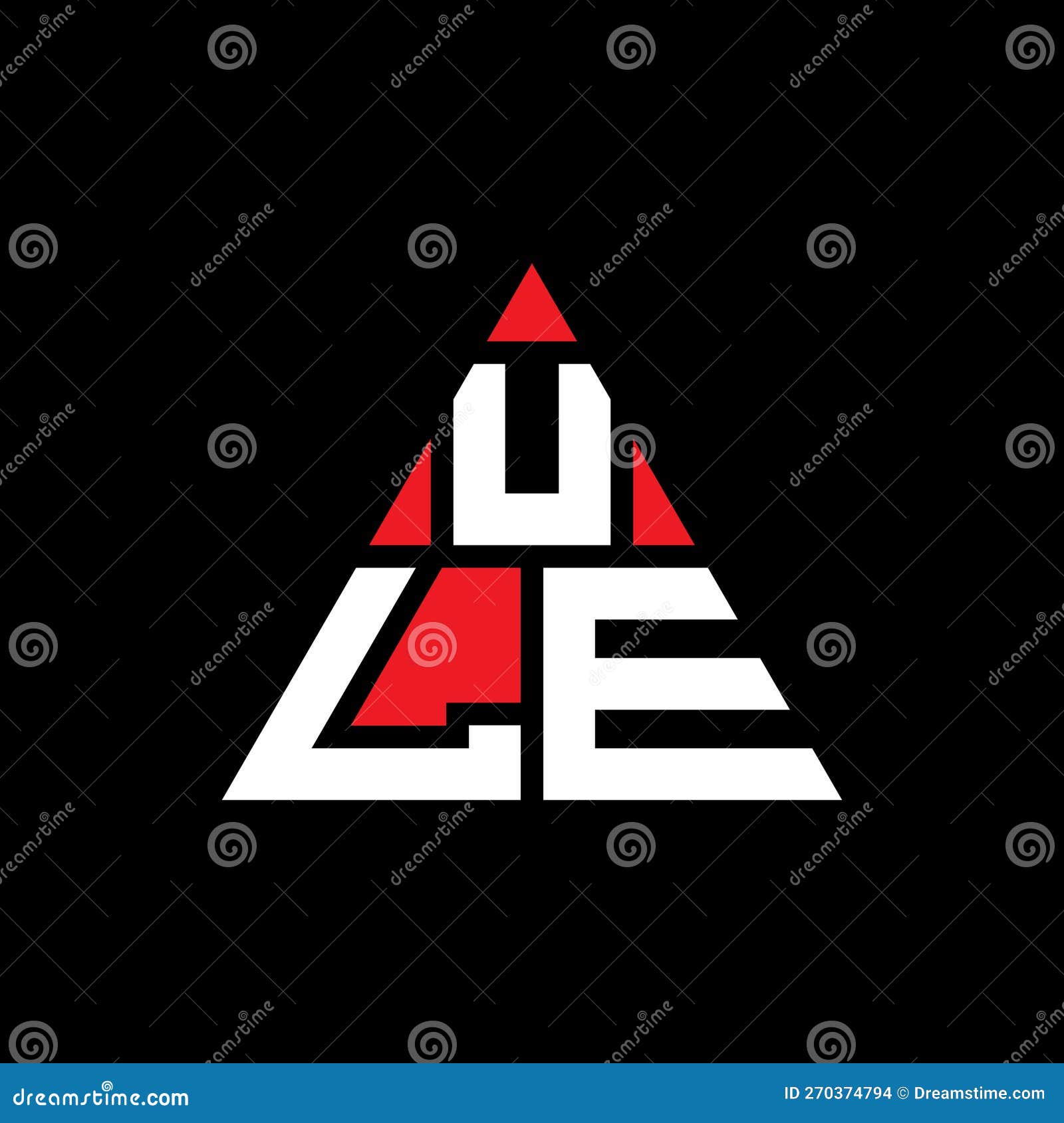 ULE Triangle Letter Logo Design with Triangle Shape. ULE Triangle Logo ...
