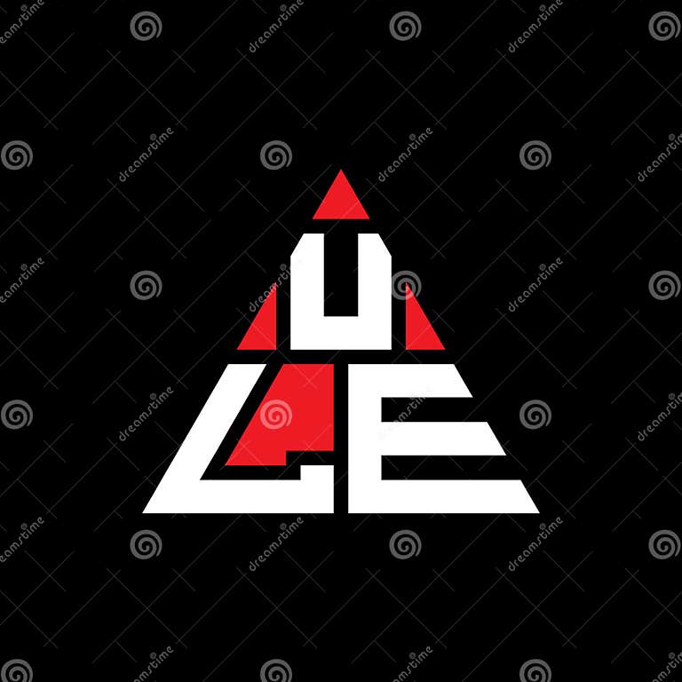 ULE Triangle Letter Logo Design with Triangle Shape. ULE Triangle Logo ...