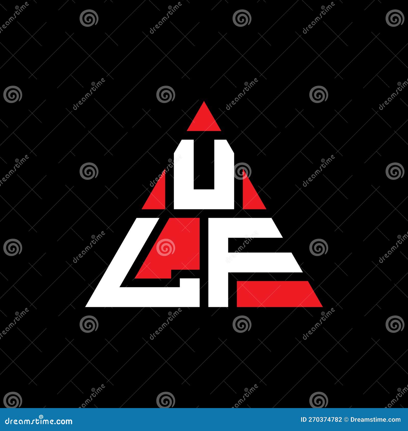 ULF Triangle Letter Logo Design with Triangle Shape. ULF Triangle Logo ...
