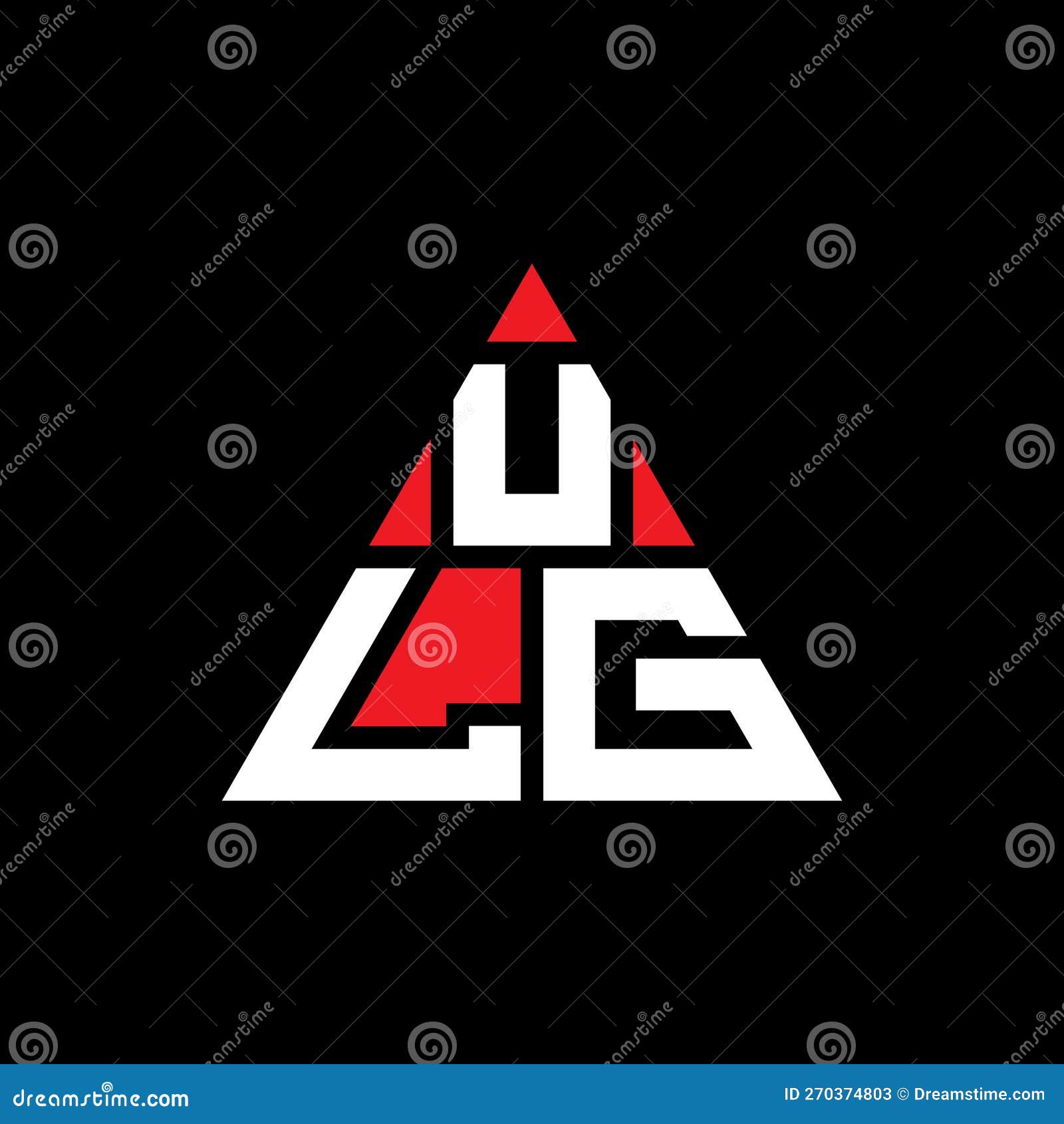 ULG Triangle Letter Logo Design with Triangle Shape. ULG Triangle Logo ...