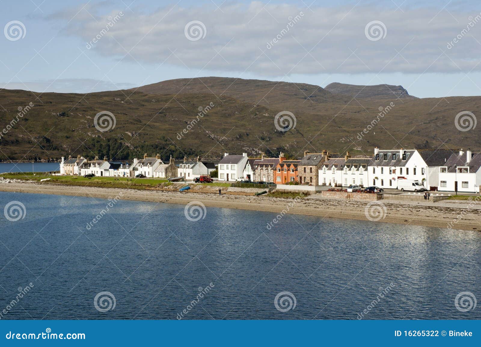 Ullapool stock photo. Image of shore, houses, beach, water - 16265322