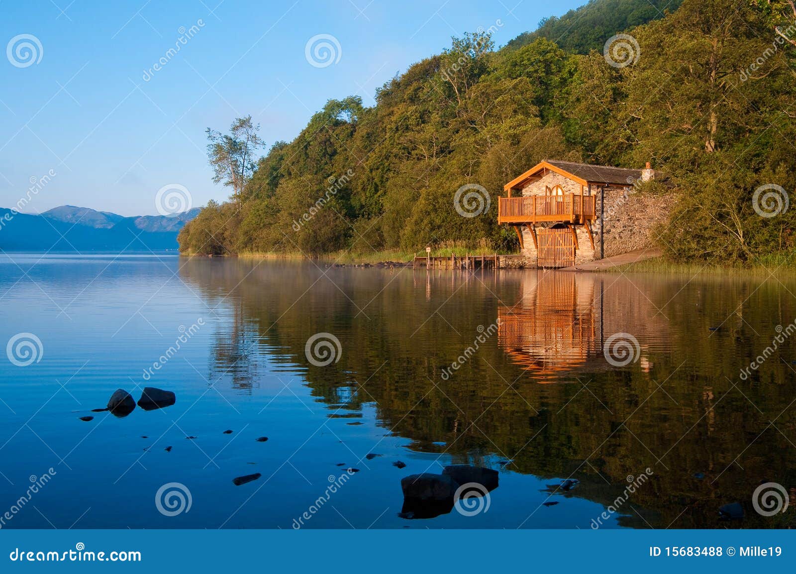 Ullswater Boathouse stock photo. Image of boathouse, water - 15683488