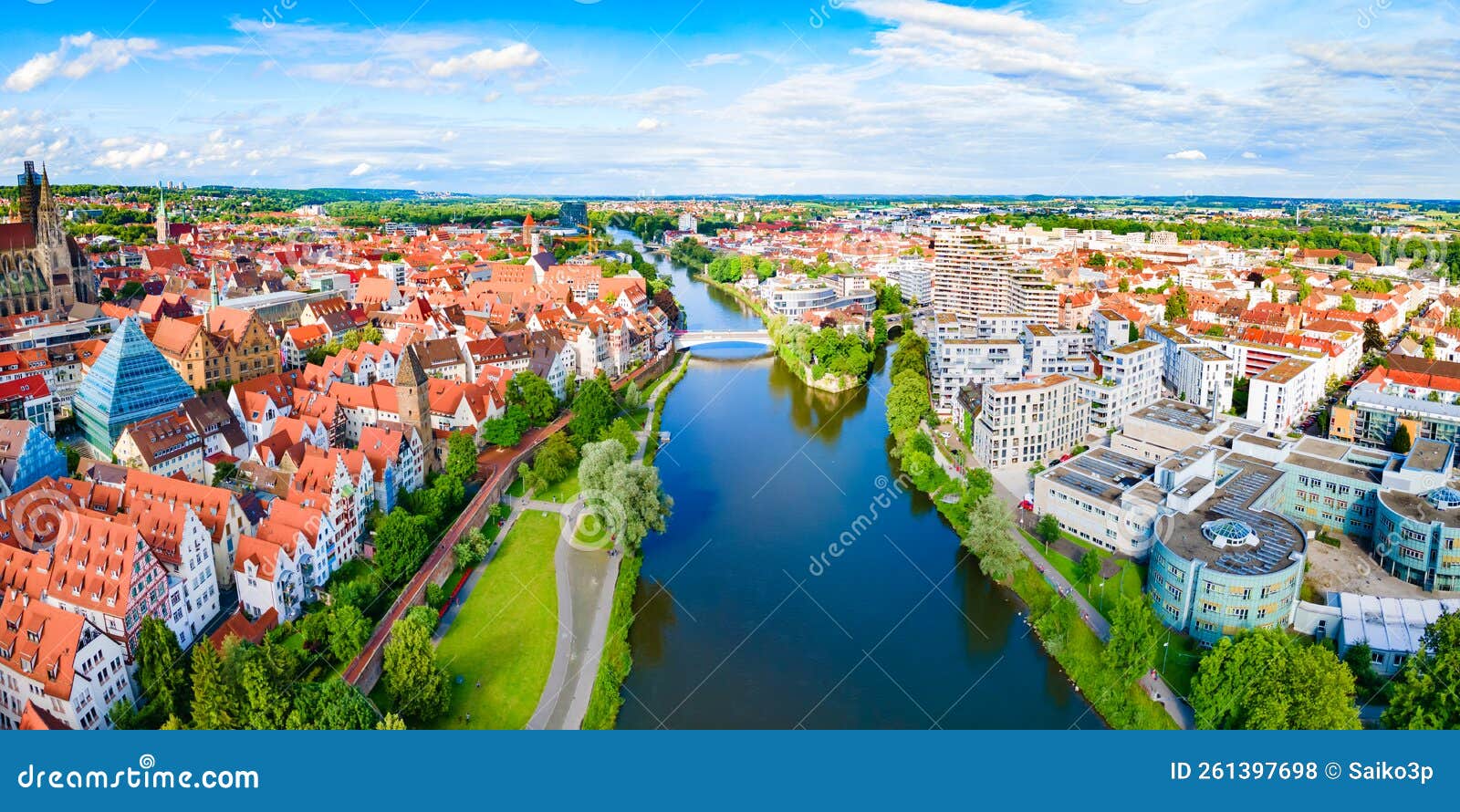 Ulm City Aerial Panoramic View, Germany Editorial Stock Photo - Image ...