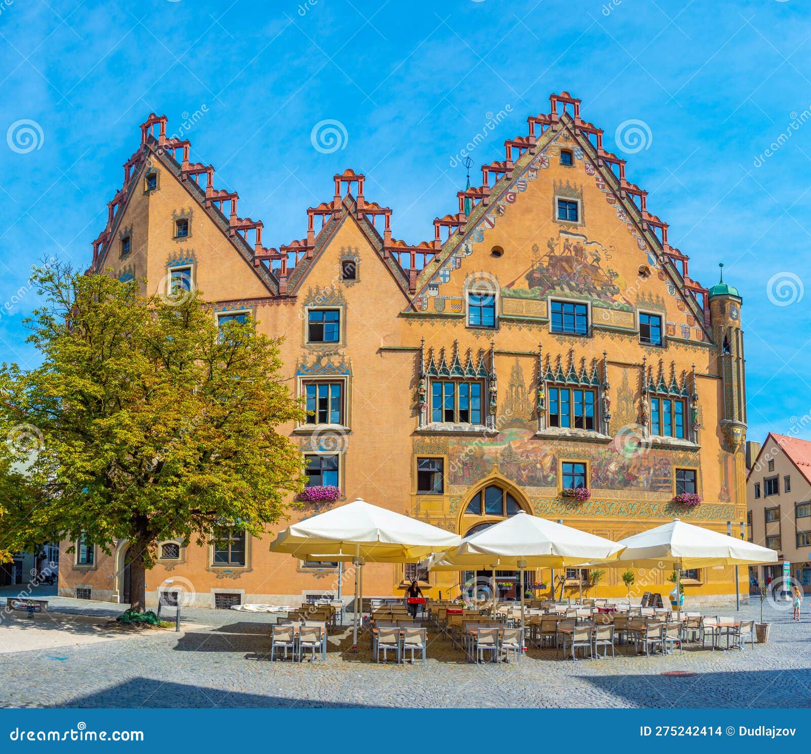 Ulm, Germany, August 17, 2022: Colourful Building of Town Hall I ...