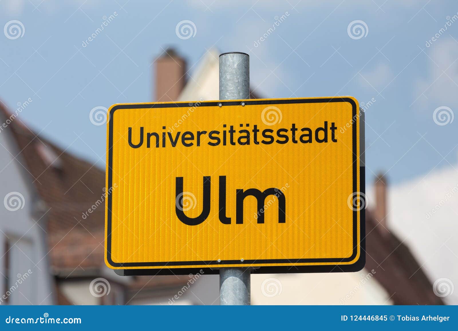 Ulm germany city sign stock image. Image of germany - 124446845