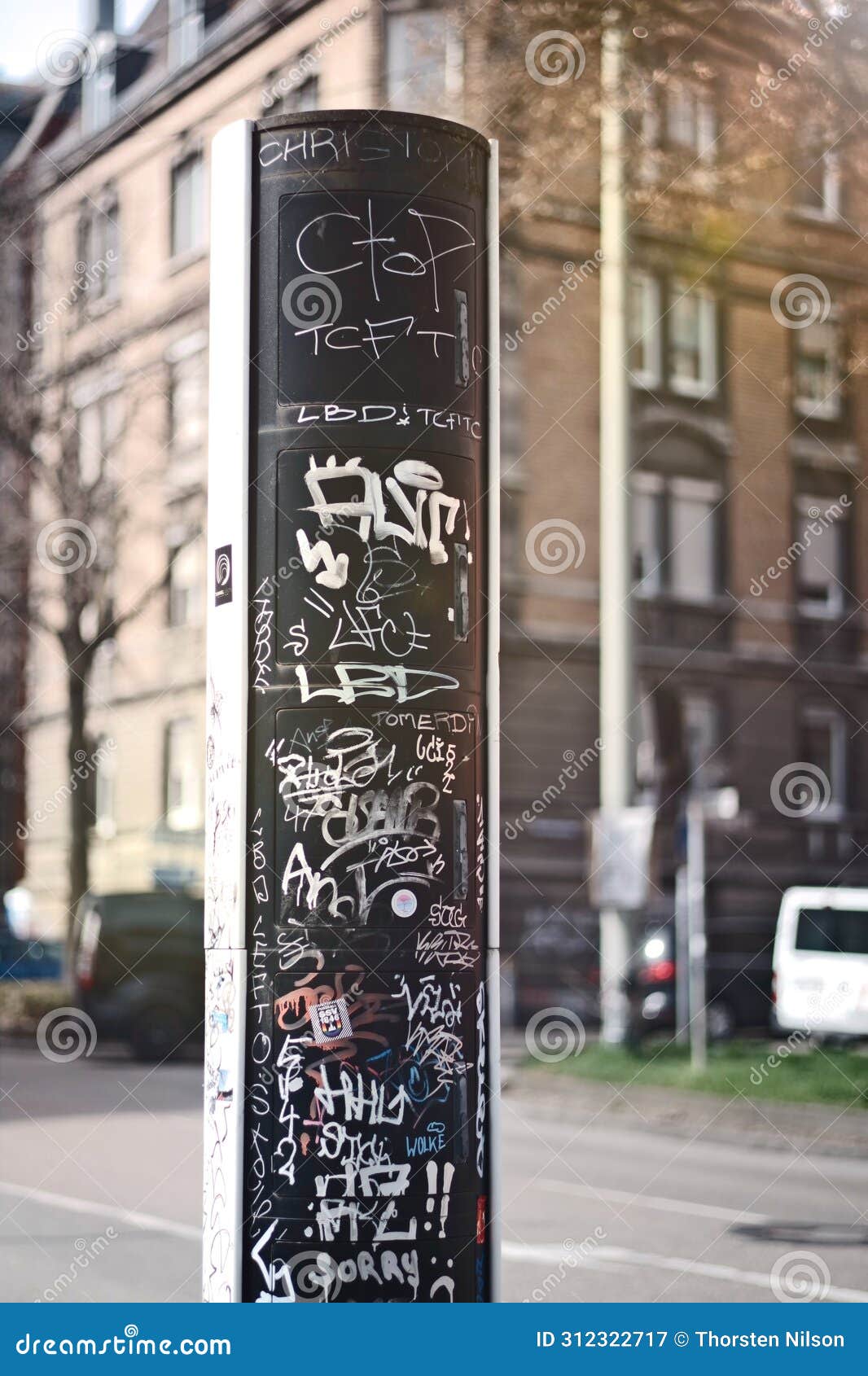Ulm, Germany - March, 24, 2024: Automatic Camera Car Speed Trap in the ...