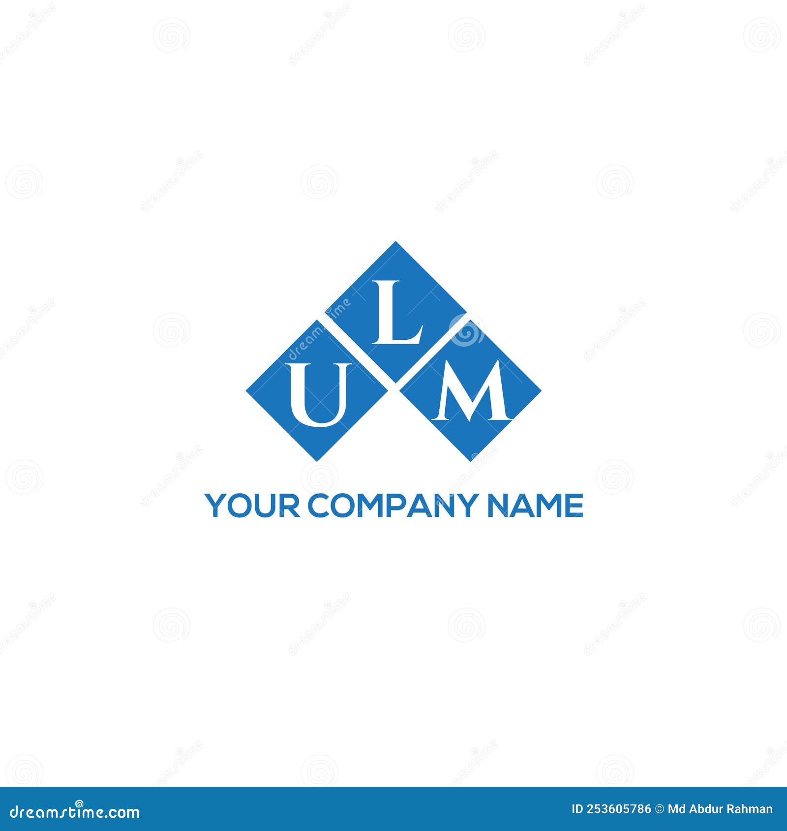 ULM Letter Logo Design on WHITE Background. ULM Creative Initials ...