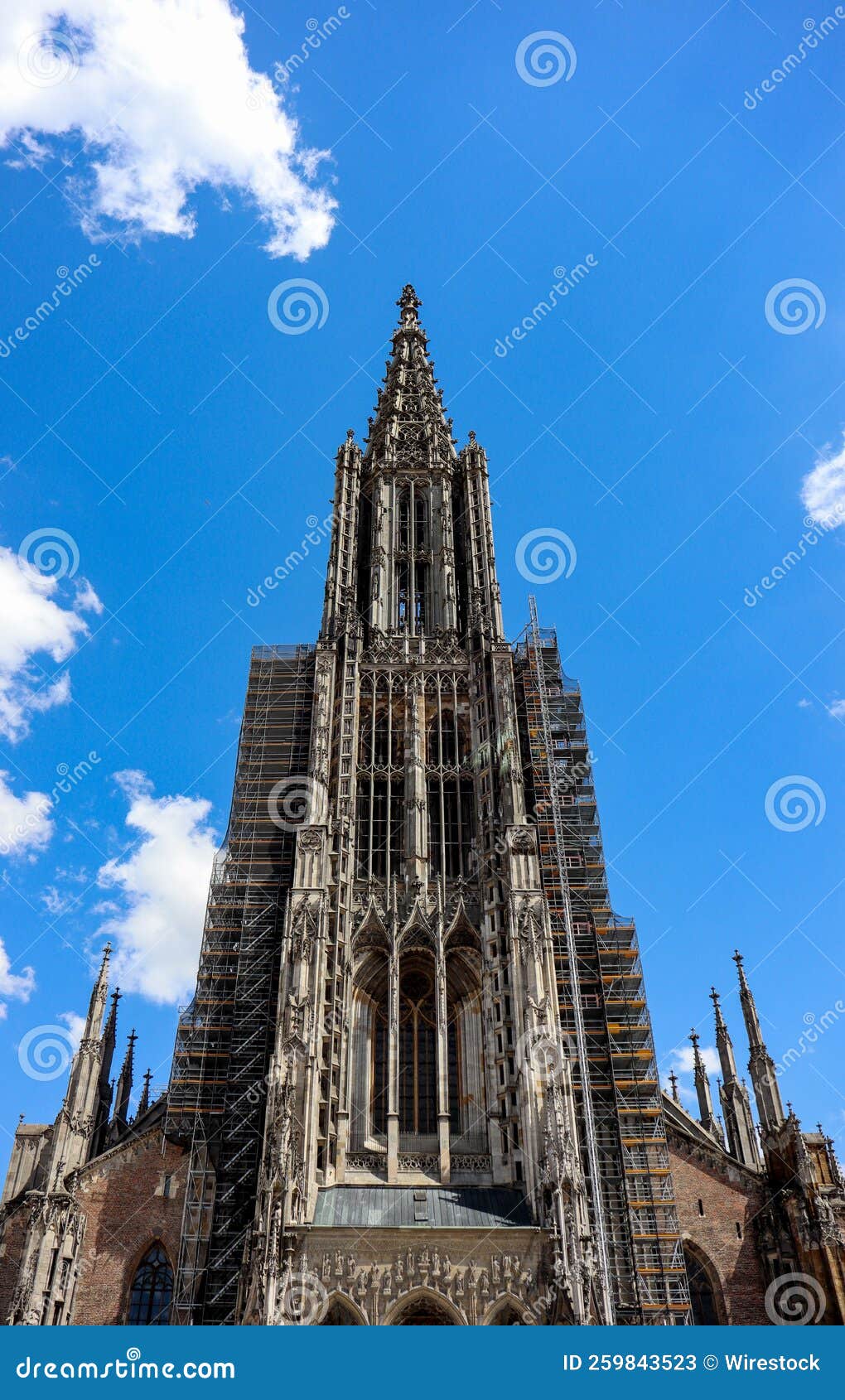 Ulm Minster Tower Building Site Editorial Stock Photo - Image of ...