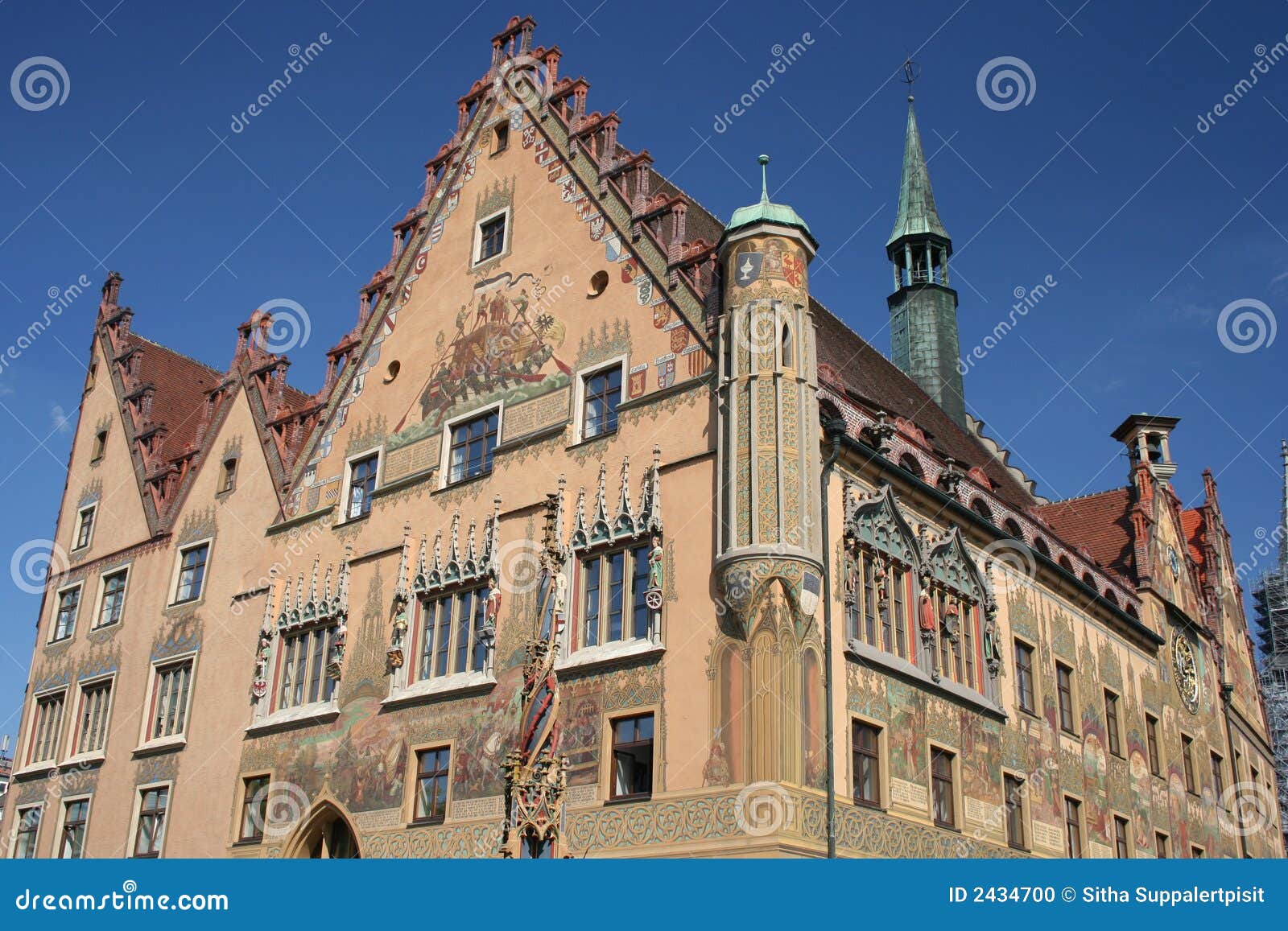 Ulm s town hall, Germany stock photo. Image of hall, west - 2434700