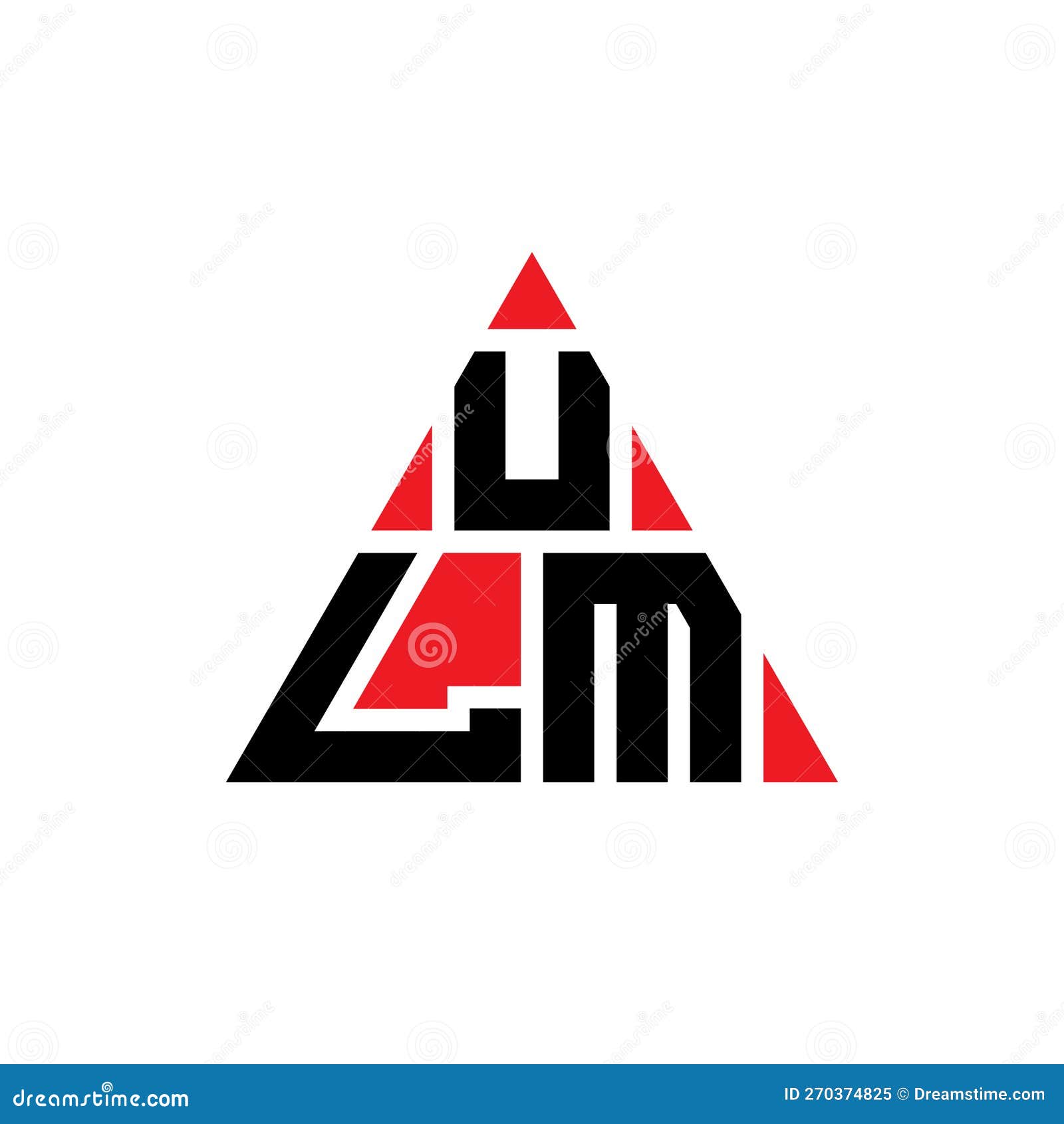 ULM Triangle Letter Logo Design with Triangle Shape. ULM Triangle Logo ...