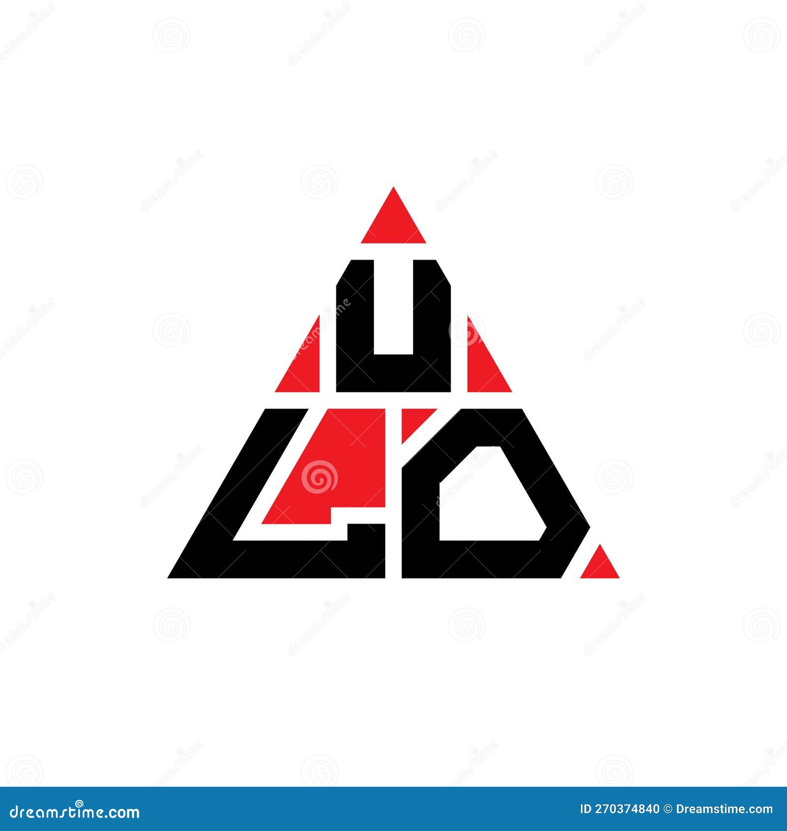ULO Triangle Letter Logo Design with Triangle Shape. ULO Triangle Logo ...