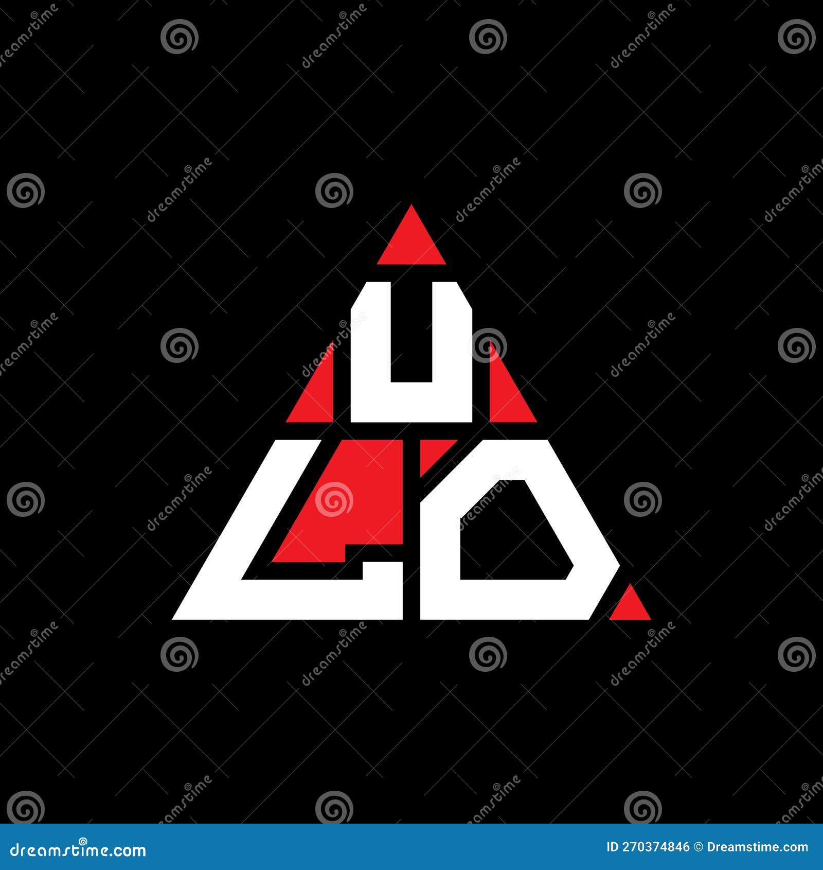 ULO Triangle Letter Logo Design with Triangle Shape. ULO Triangle Logo ...