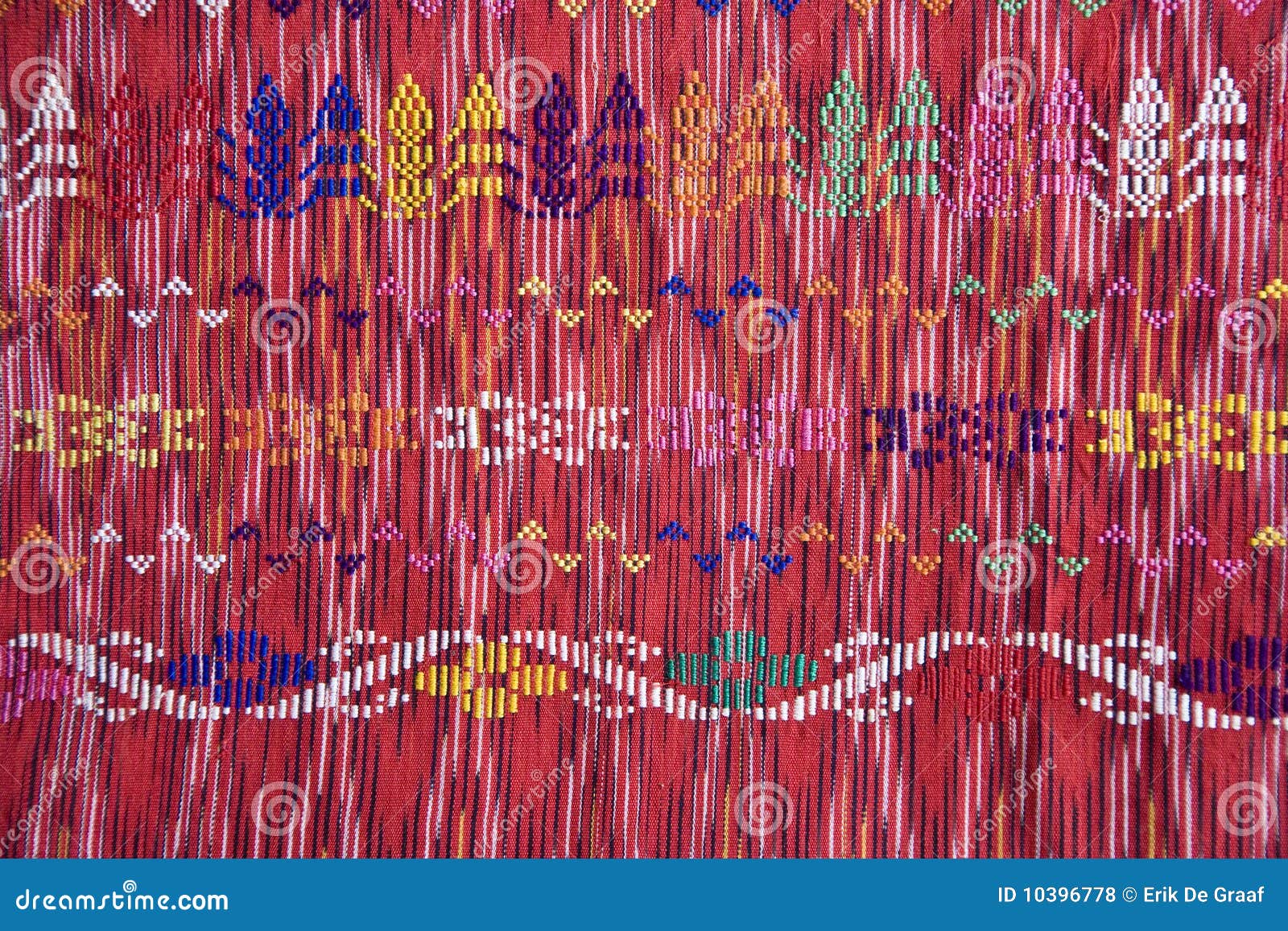 Colorful Ulos Fabric From Batak Tribe Indonesia. Handmade Royalty-Free ...